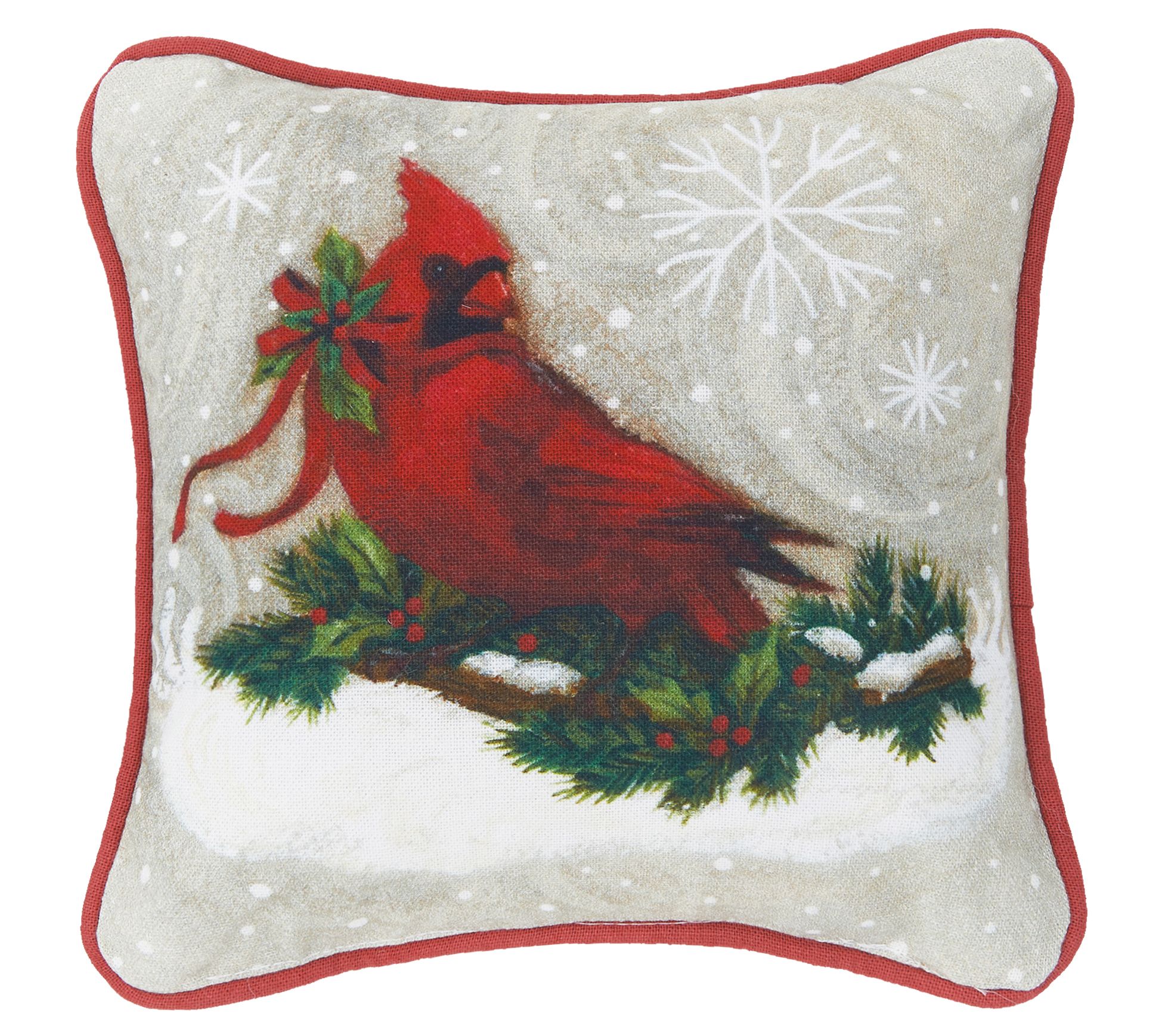 C&F Home Woodland Cardinal Petite Printed Throw Pillow - QVC.com