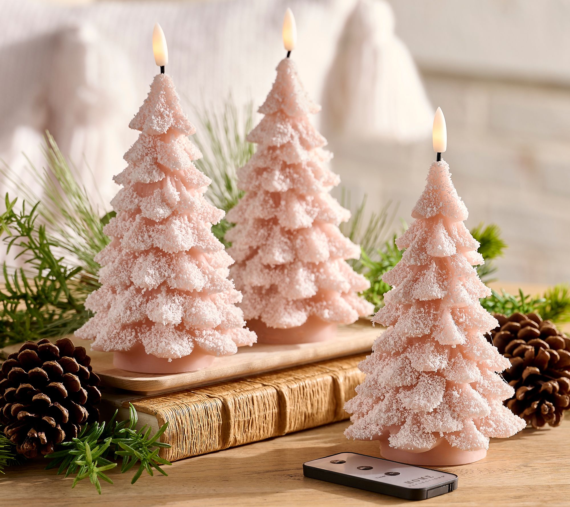 Home Reflections Set of 3 Flameless Tree Candles - QVC.com