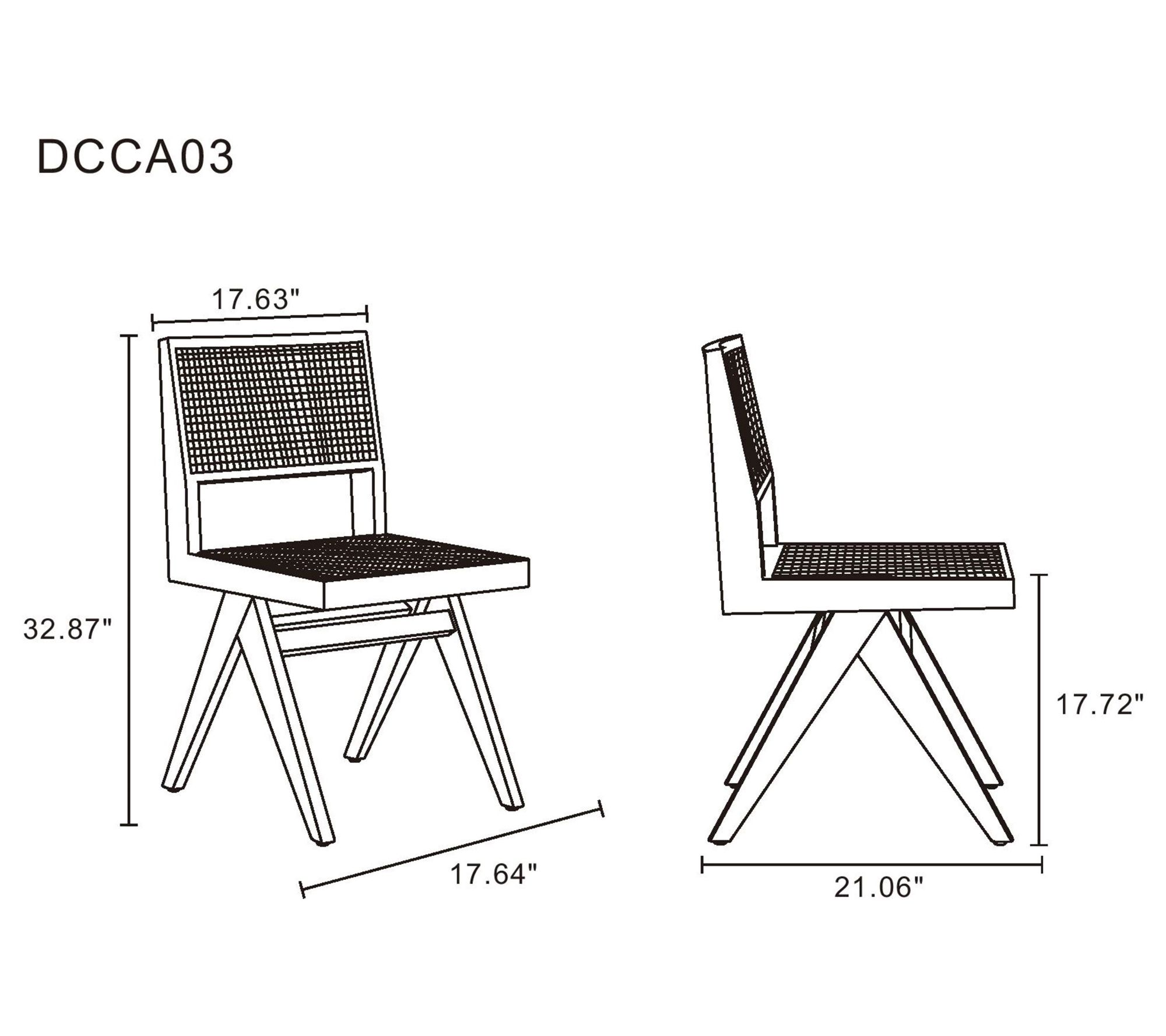 Manhattan Comfort Hamlet Dining Chair Set of 2 - QVC.com