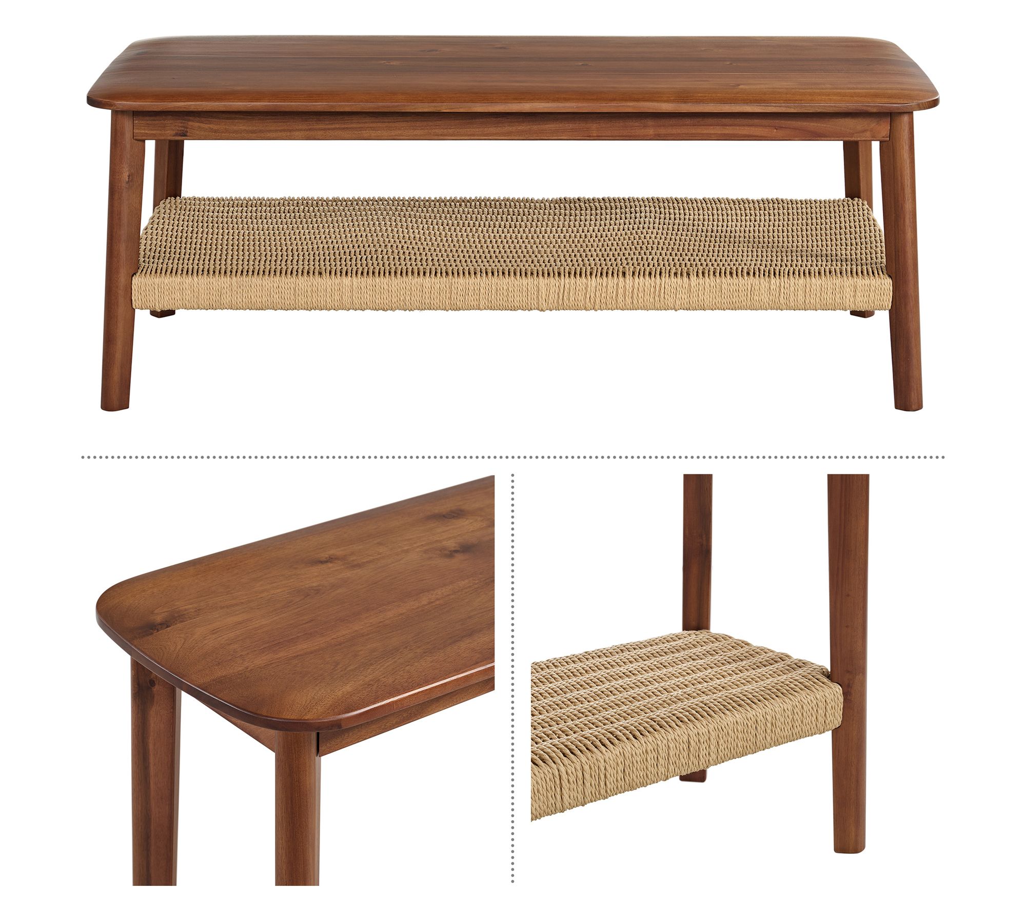 Alaterre Furniture Calais Coffee Table 48" Living Room Table - QVC.com
