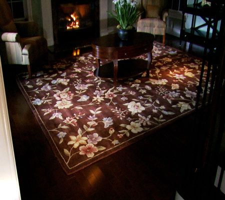 Royal Palace Floral Meadow 9' X 12' Handmade Wool Rug - QVC.com
