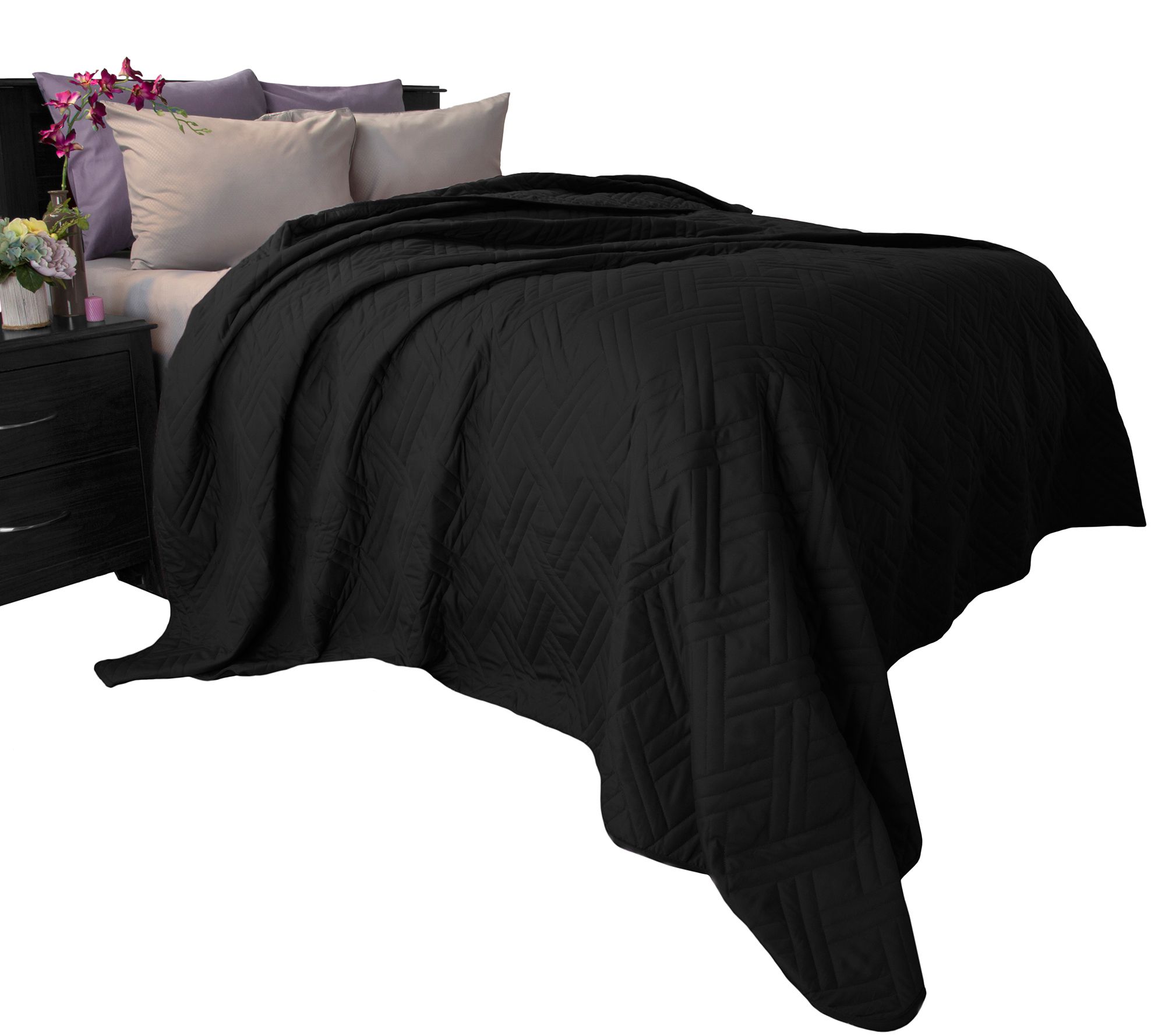 Lavish Home Solid Color Full/Queen Quilted Blanket - QVC.com