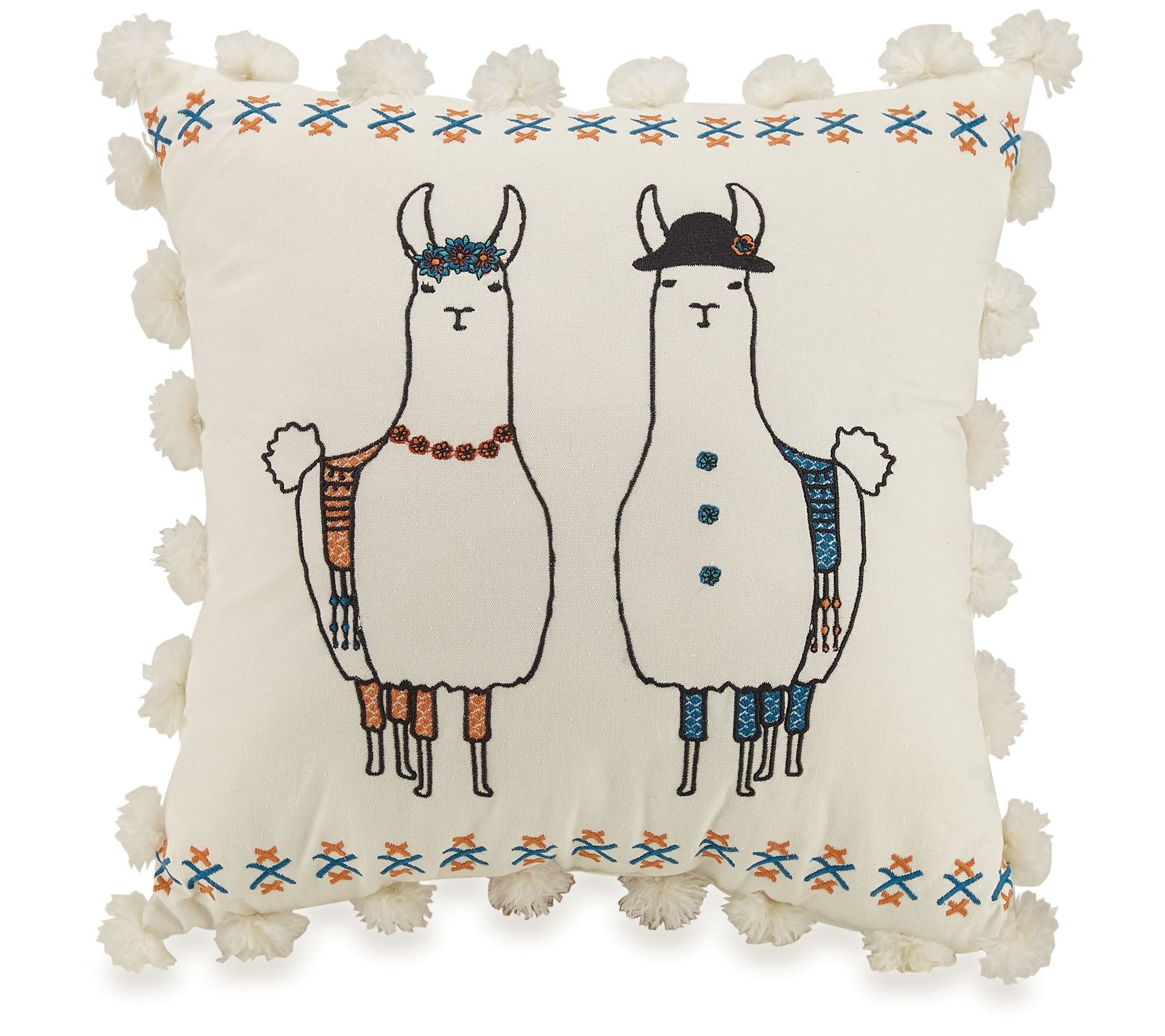 Jessica Simpson Caicos Llama 18" x 18" Pillow - QVC.com