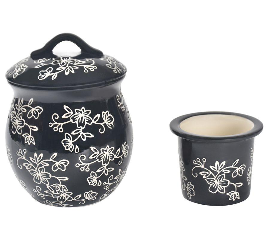 Temp-tations Floral Lace Ceramic Dip Chiller with Lid - QVC.com