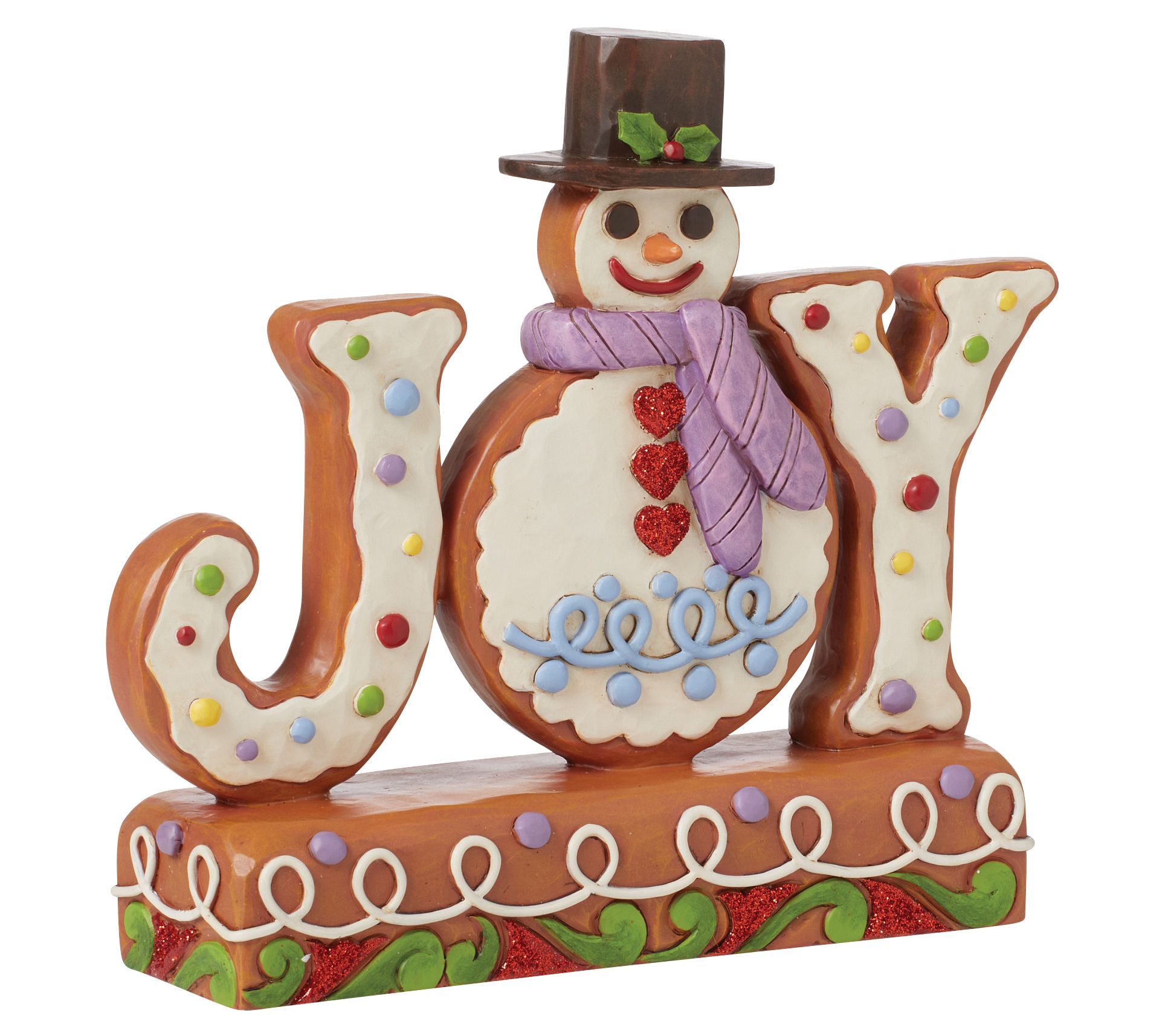 Jim Shore Gingerbread JOY Figurine - QVC.com