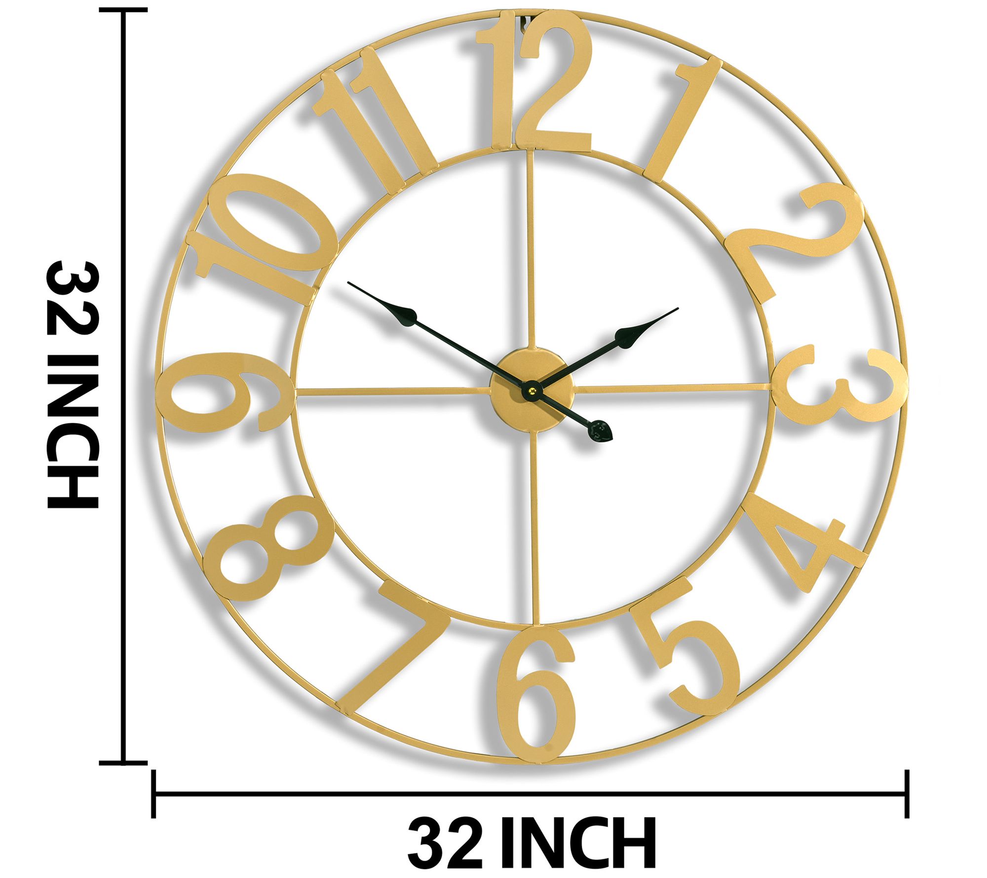 Sorbus Large Wall Clock, Analog Battery Operated - QVC.com
