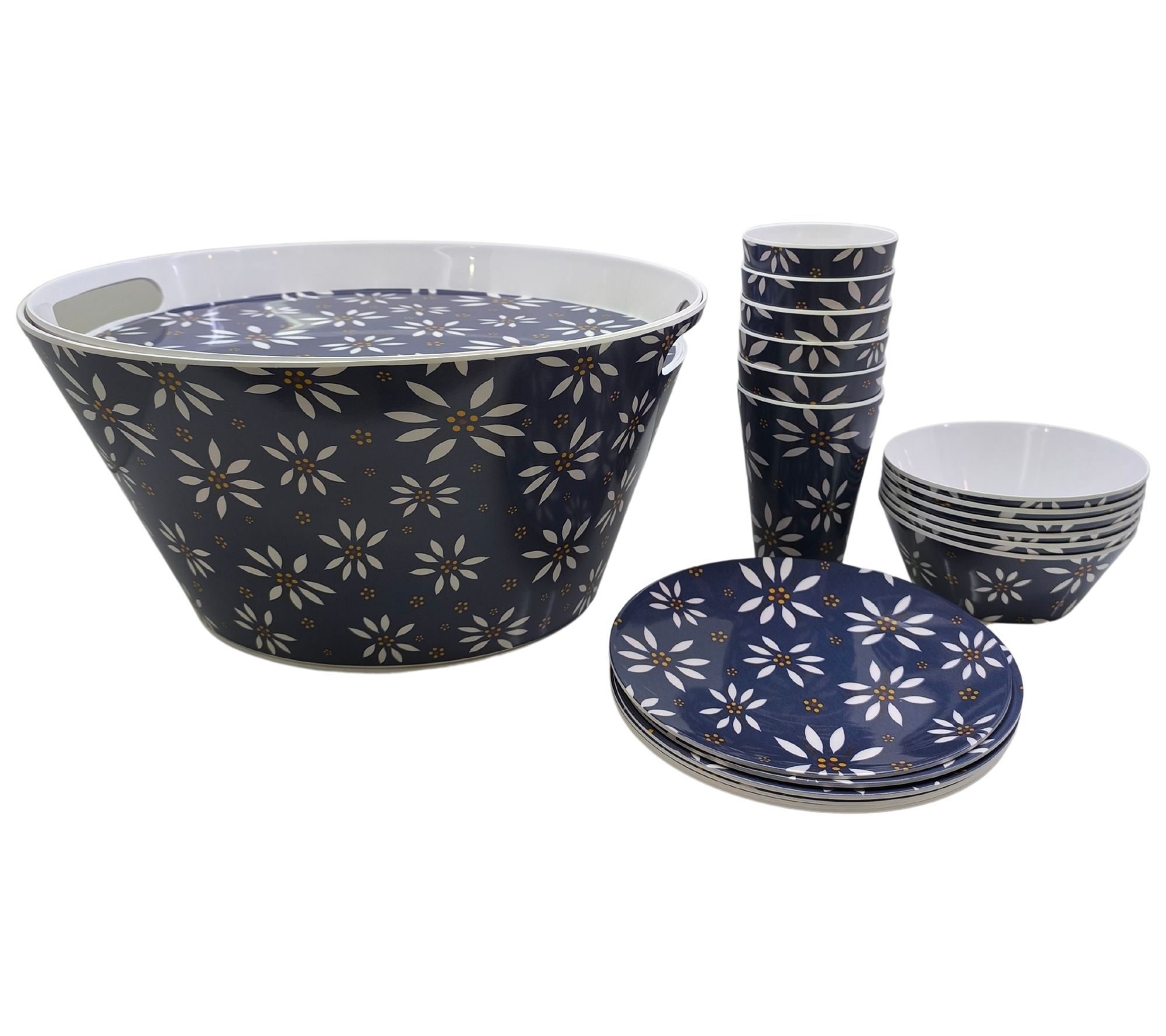 "As Is" Temp- tations Old World 20-Piece Melamine Party Bucket Set ...