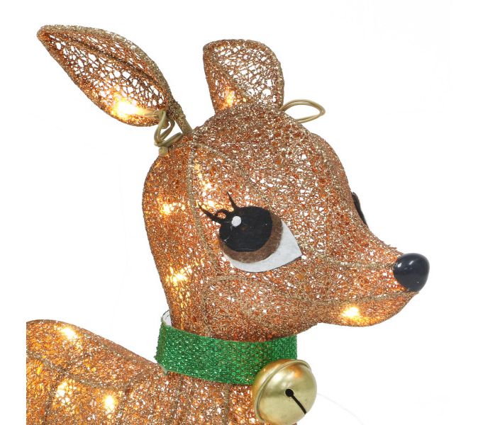 Puleo International Set of 3 Lighted Outdoor Wire Frame Deer - QVC.com