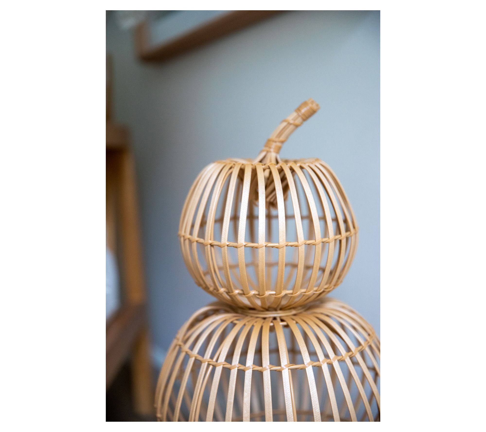 Indoor/Outdoor 24" Poly Rattan Pumpkin Stack by Lauren McBride - QVC.com