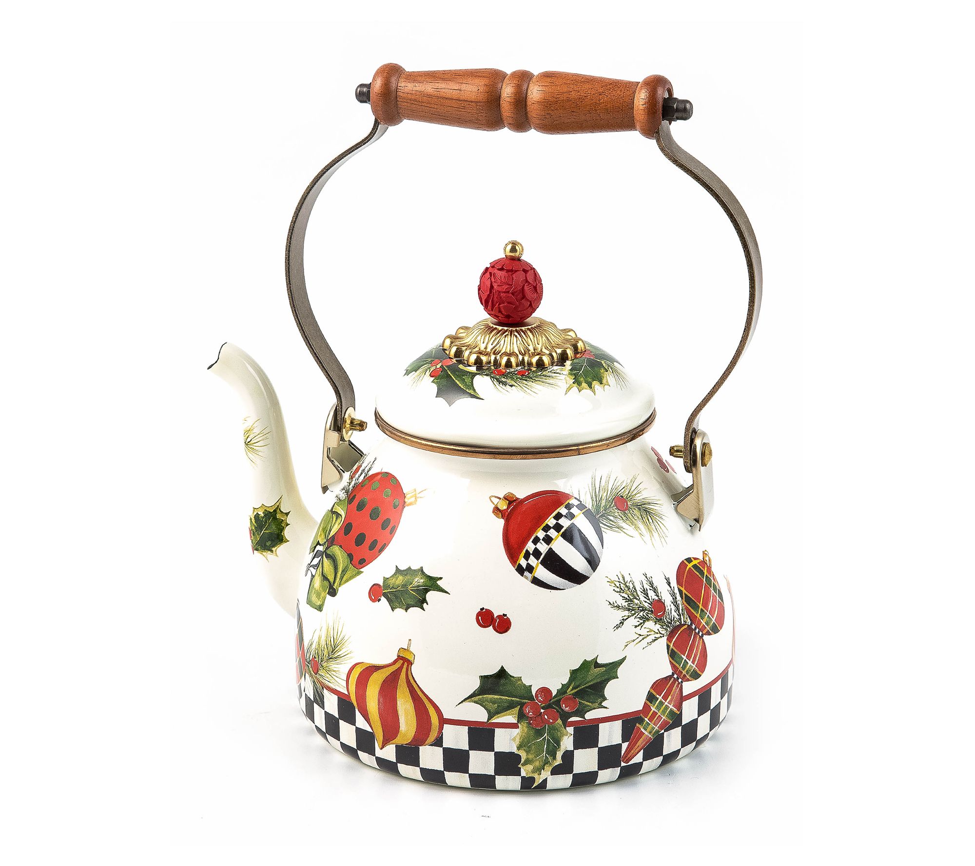 MacKenzie- Childs Deck the Halls 2QT Tea Kettle - QVC.com