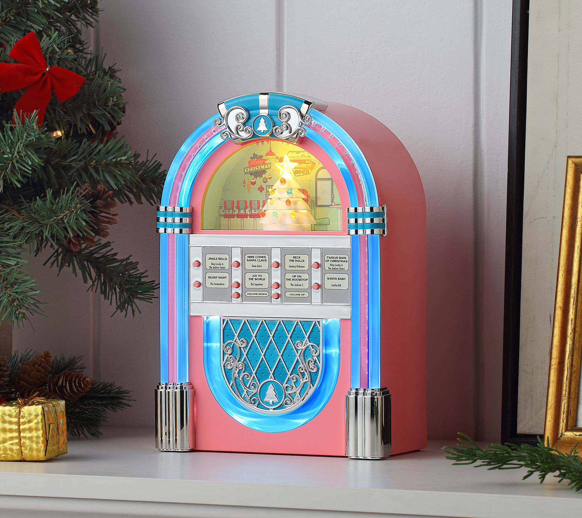 Mr. Christmas Vintage Christmas Jukebox - QVC.com