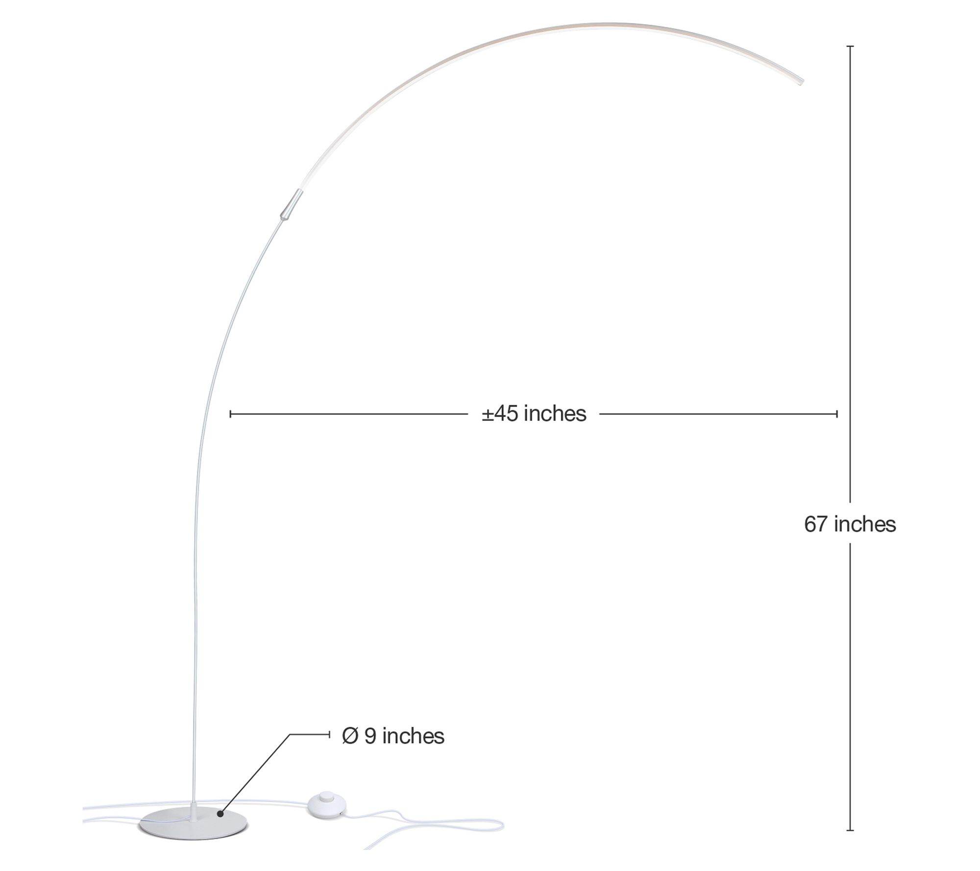 Brightech Sparq Arc 67"H LED Arc Floor Lamp - QVC.com