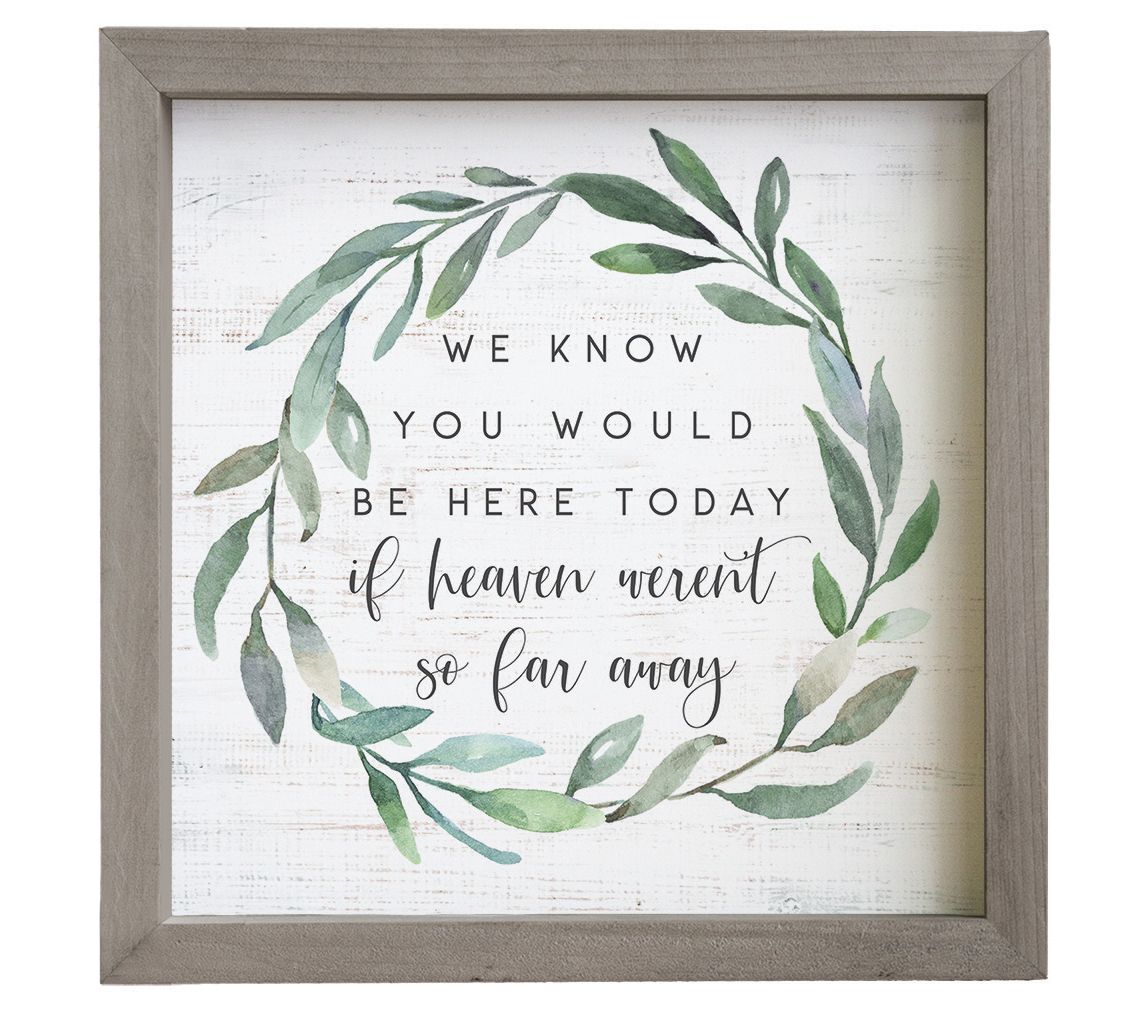 Sincere Surroundings. 10" Heaven Far Away. Rustic Frame. - QVC.com