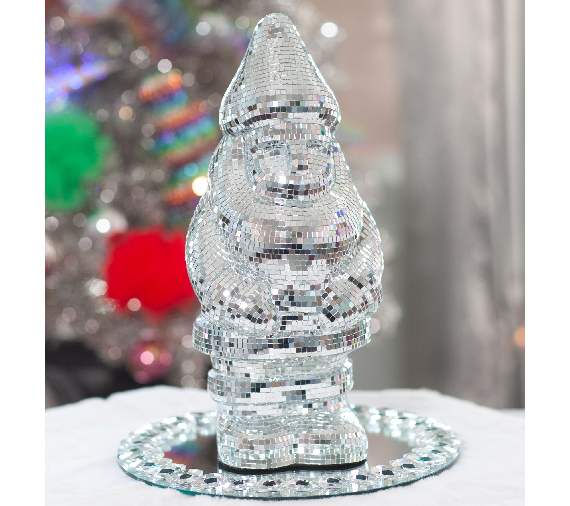 "As Is" Fierce Home 17" Discoball Santa - QVC.com