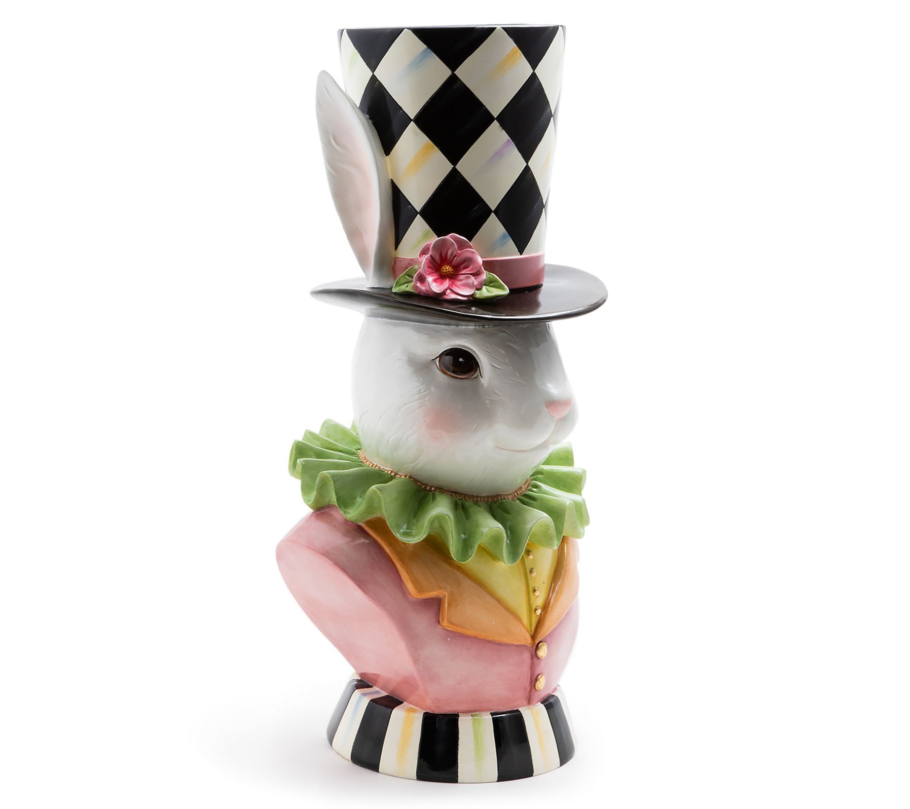 MacKenzie-Childs Rose Rabbit Planter - QVC.com