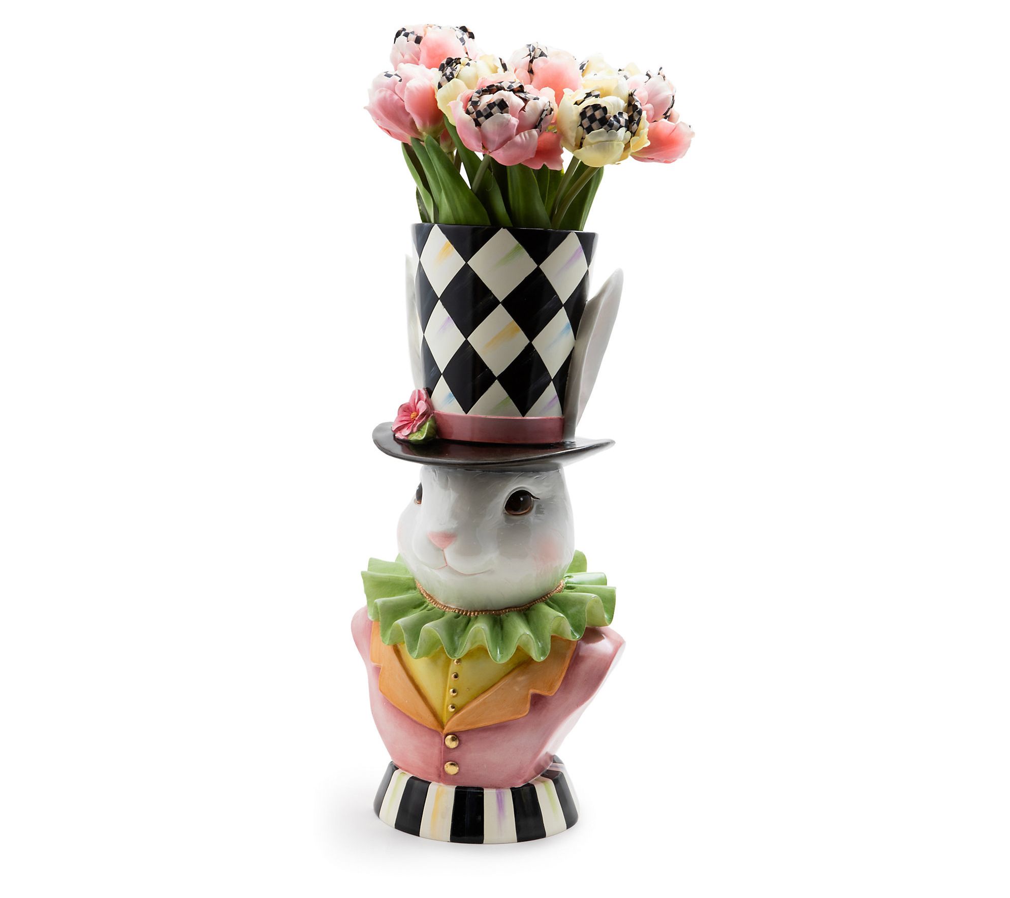 MacKenzie-Childs Rose Rabbit Planter - QVC.com