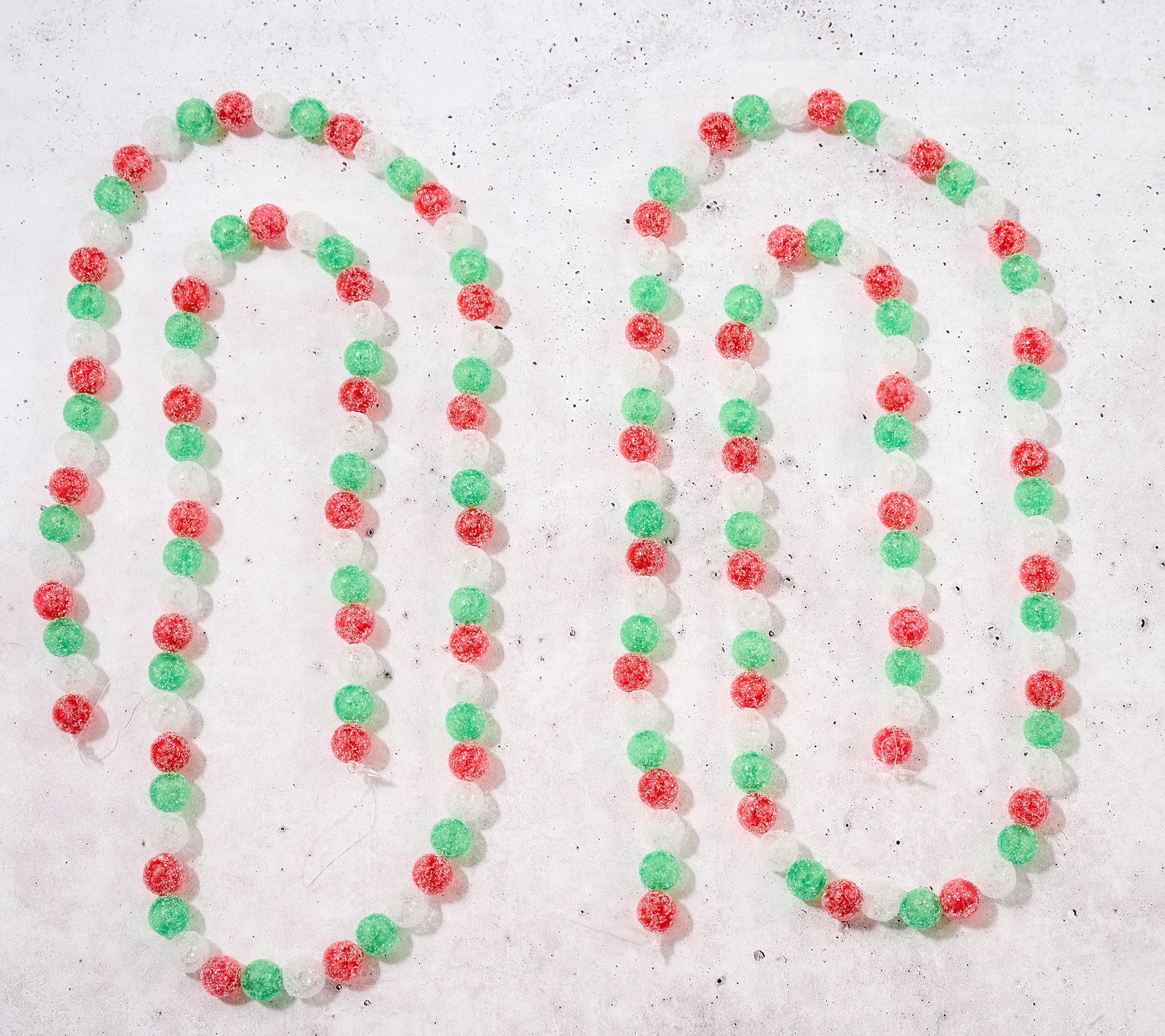 Set of 2 6' Sugared Candy Ball Garlands by Valerie - QVC.com