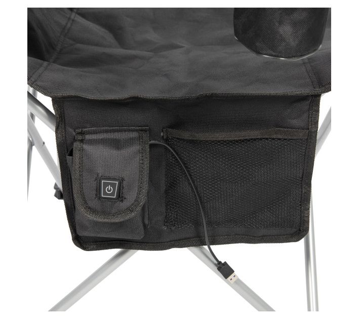Camp & Go Black Heated Deluxe Quad Chair - QVC.com
