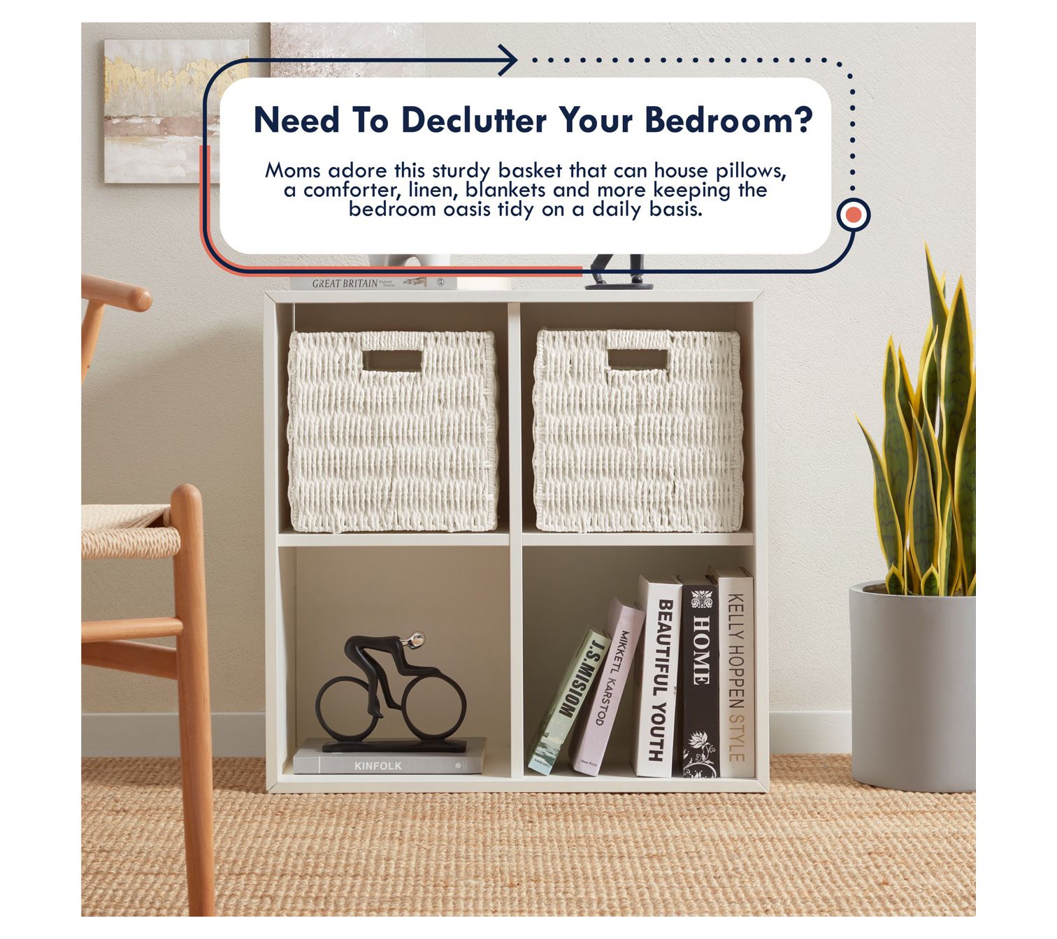 Ornavo Home S/2 Wicker 11" Paper Storage Basketwith Handles - QVC.com