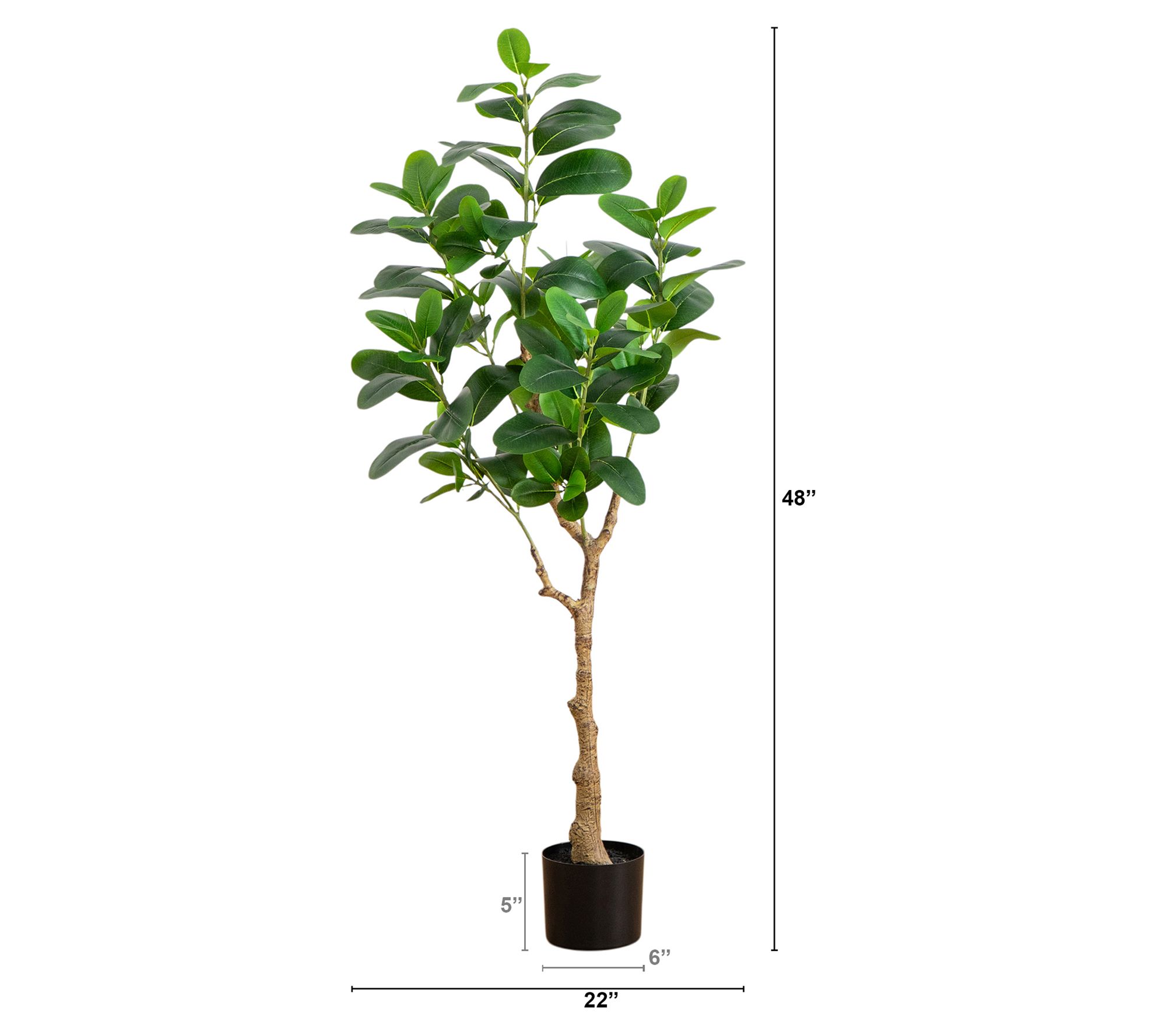 Nearly Natural 4' Artificial Audrey Ficus Tree - QVC.com