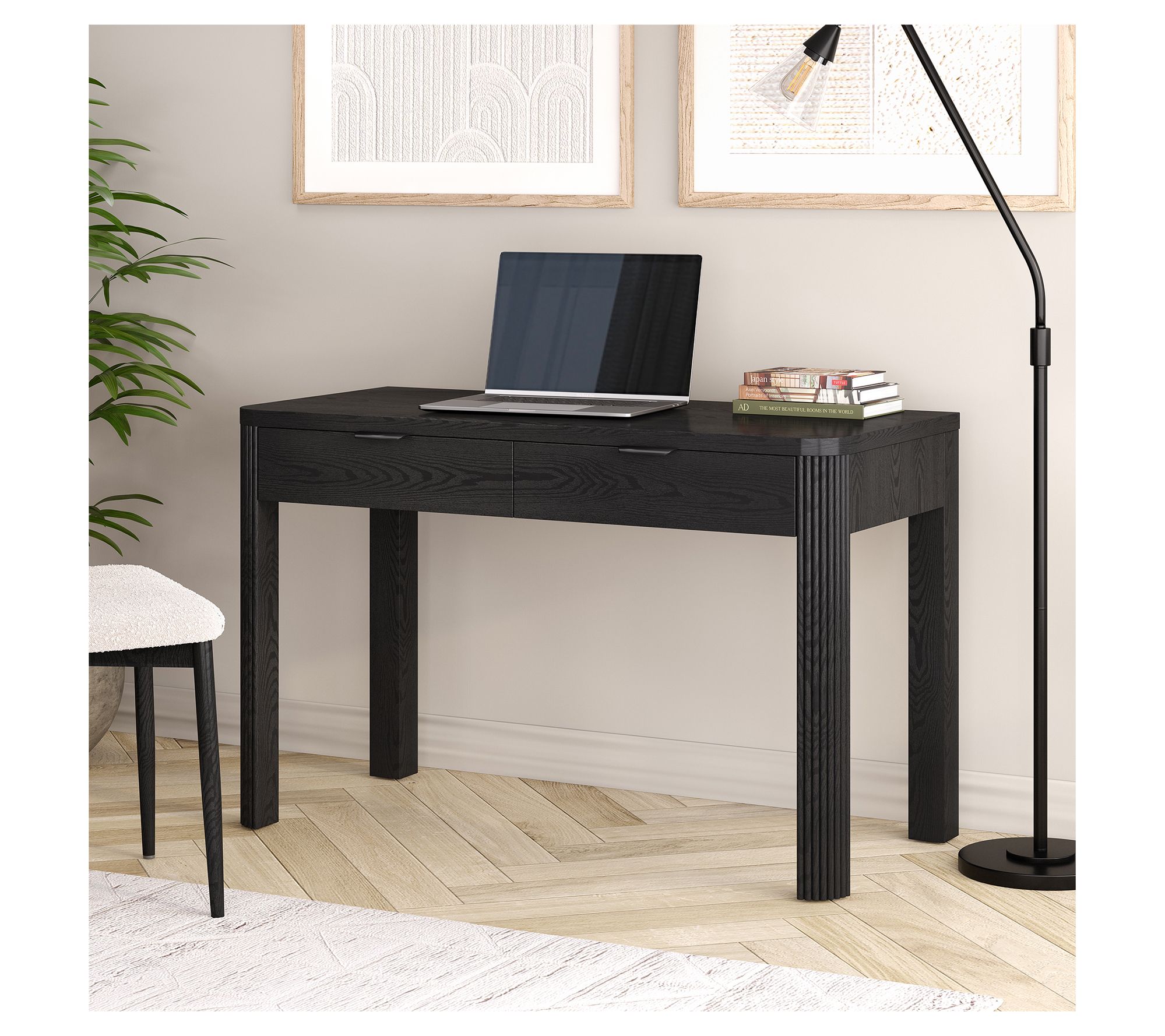 Hudson&Canal Lonsdale 48'' Wide Rectangular Desk - QVC.com