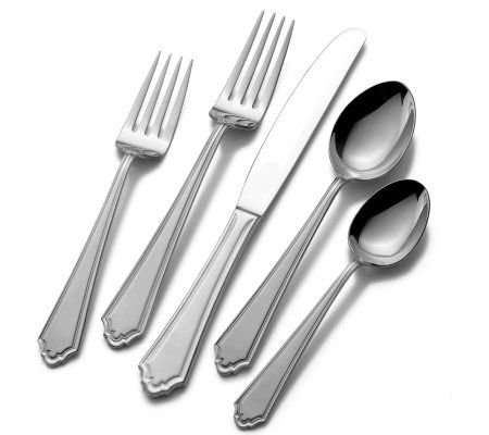 Wallace Home Hammond 45 Piece Flatware Set - QVC.com