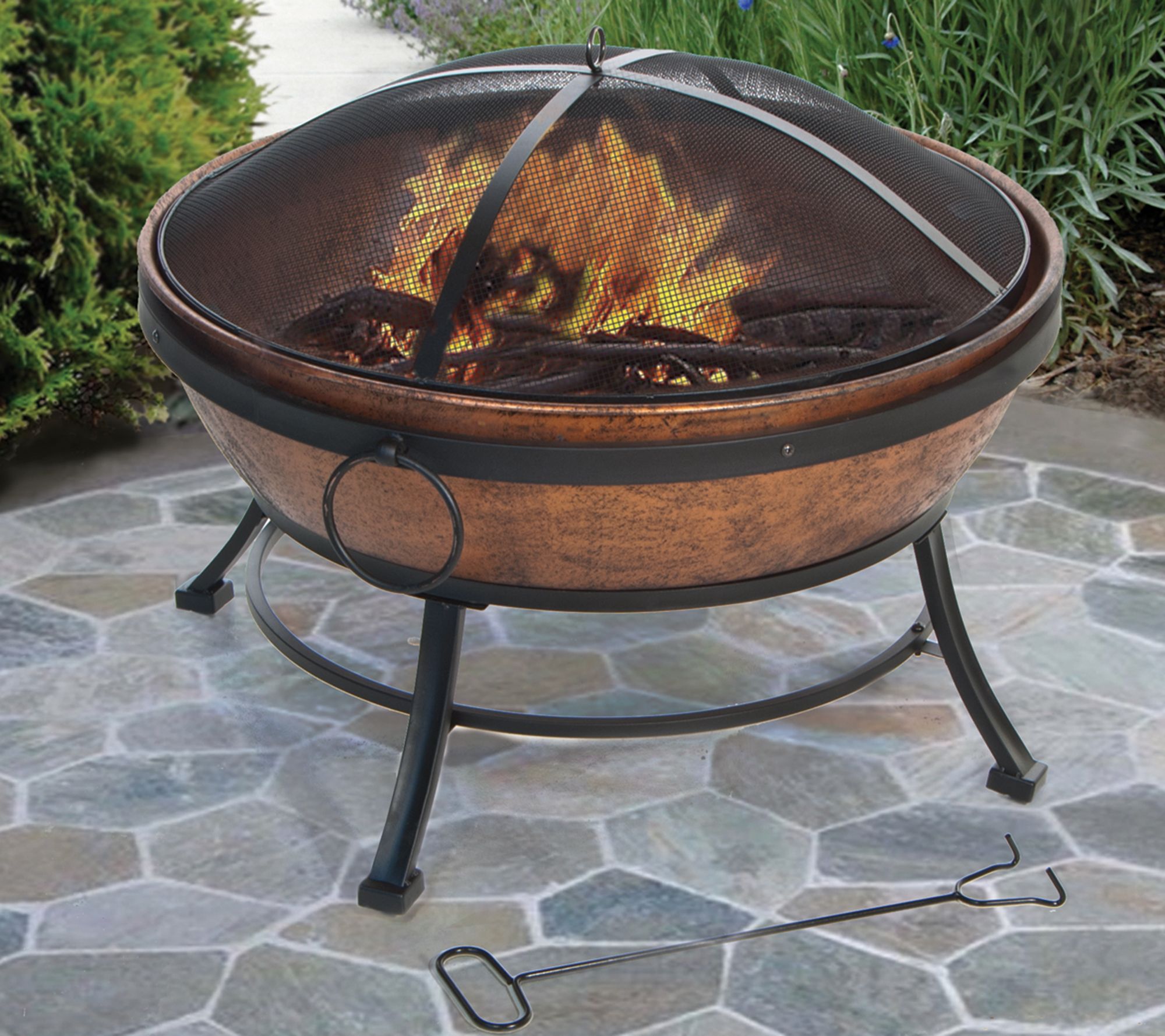 Avondale 31" Bronze Fire Pit - QVC.com