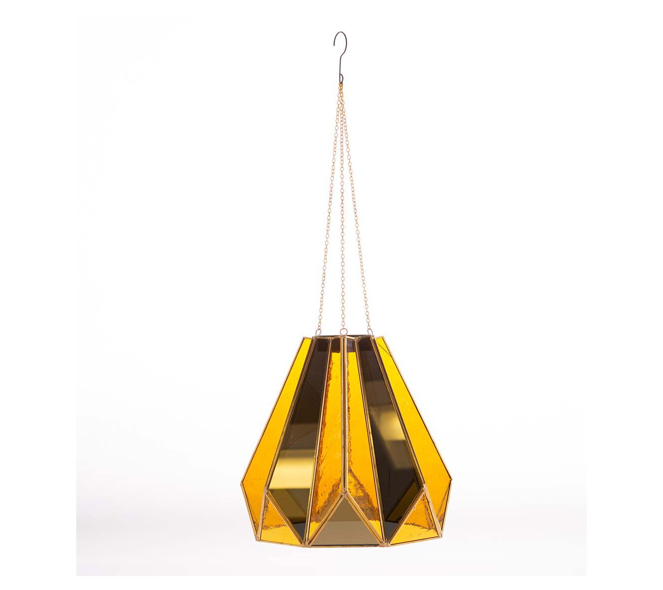 Evergreen Golden Glass Hanging Solar Light - QVC.com