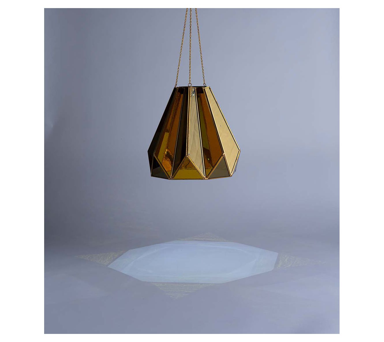 Evergreen Golden Glass Hanging Solar Light - QVC.com