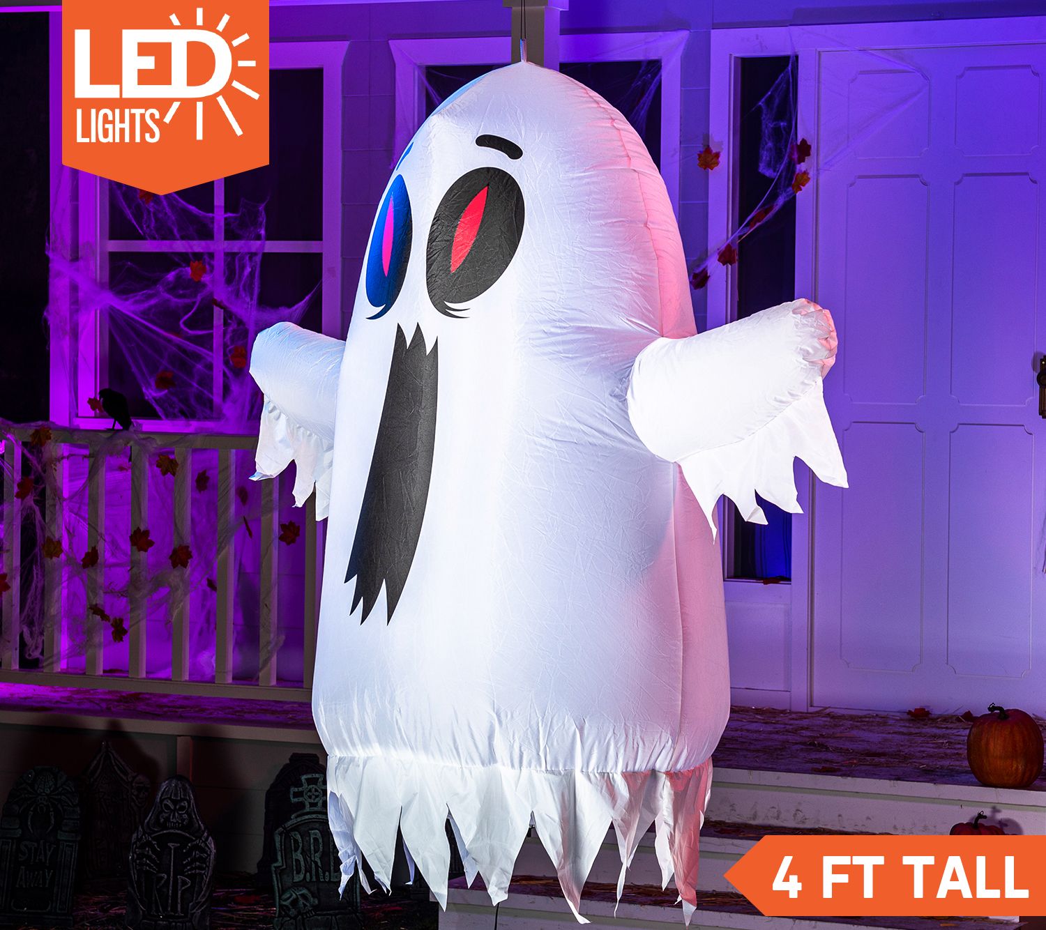 Joiedomi 4 ft T hrilling Floati ng Ghost Inflat able Decoration - QVC.com