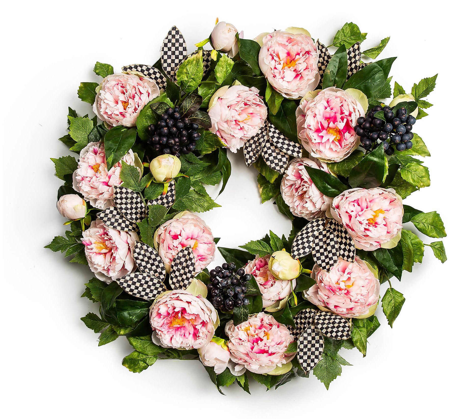 MacKenzie-Childs Peony Wreath - QVC.com