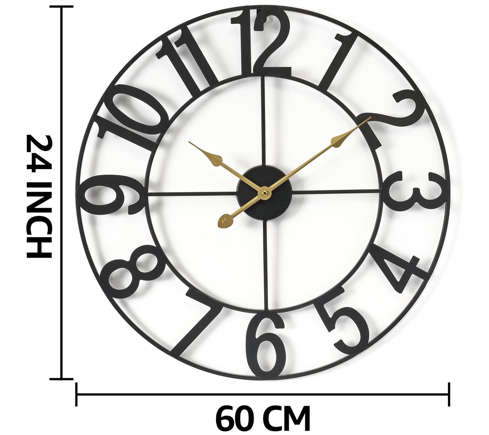 Sorbus Large 24 Inch Wall Clock, Battery Operated - QVC.com
