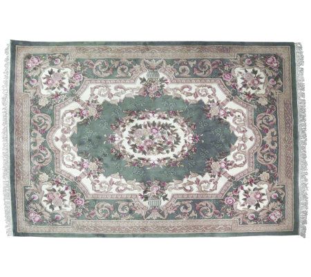Royal Palace Regal Garden 8' x 10'6" Wool Handmade Rug - QVC.com