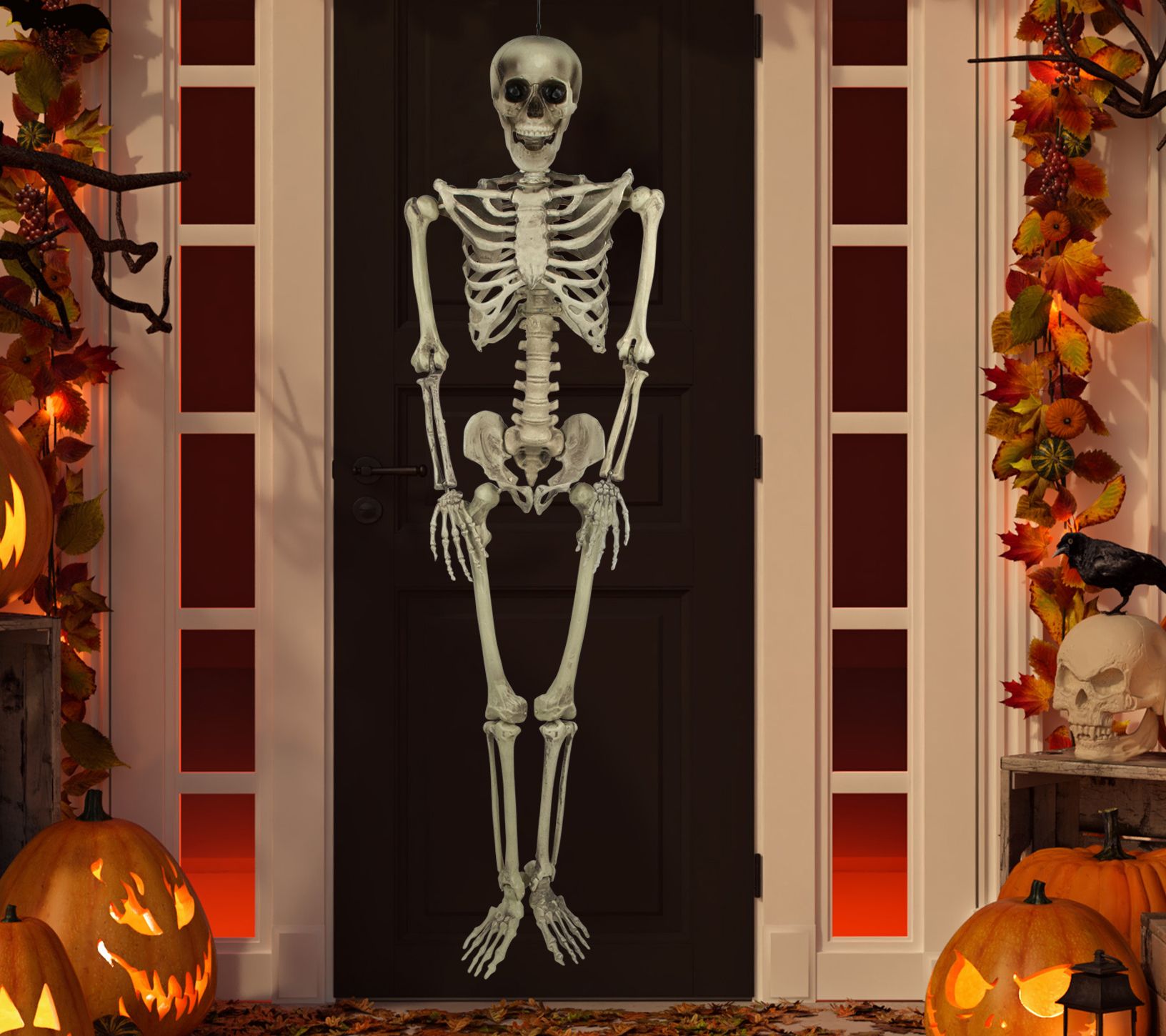 Northlight Life Size Skeleton Hanging HalloweenDecor 5' - QVC.com