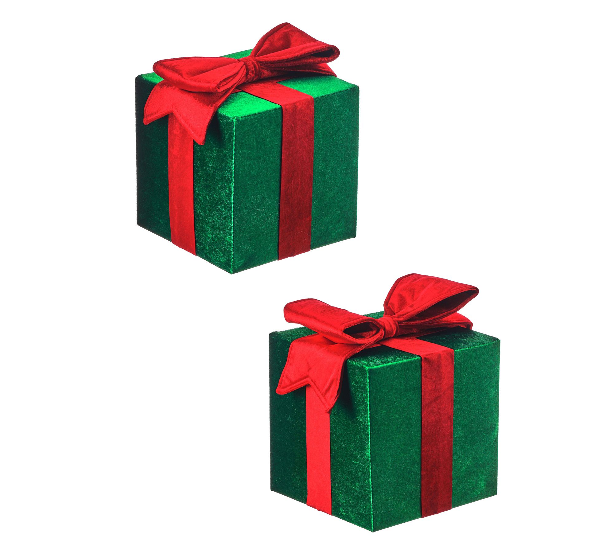 8-10" Velvet Gift Box Set of 2 by Valerie - QVC.com