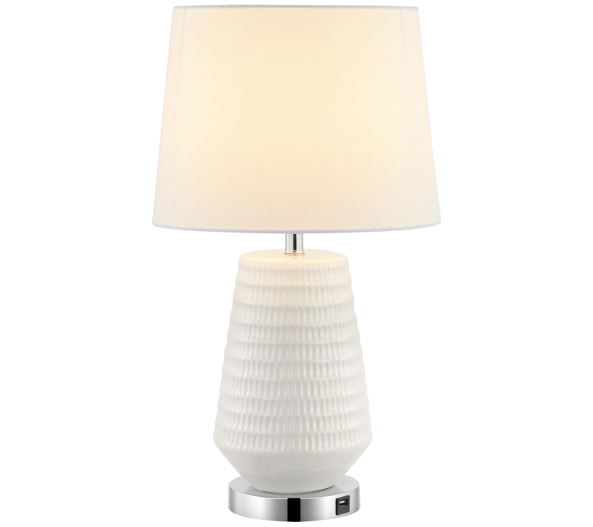 Stark Table Lamp /w USB by Valerie - QVC.com