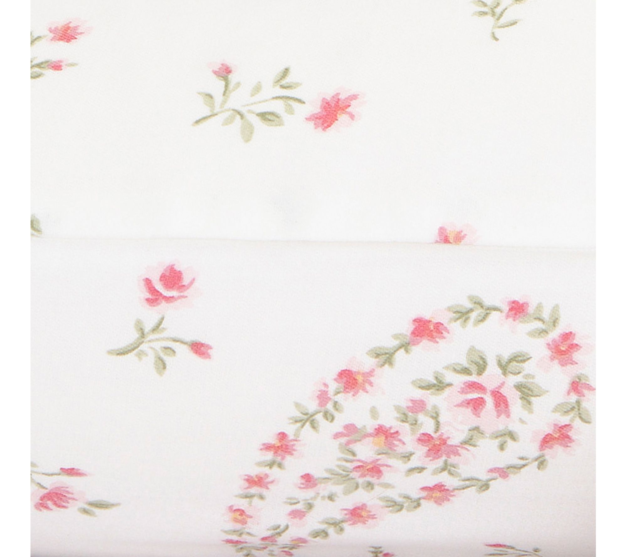 Laura Ashley Br istol Paisley C otton Pink 4pc Sheet Set- King - QVC.com
