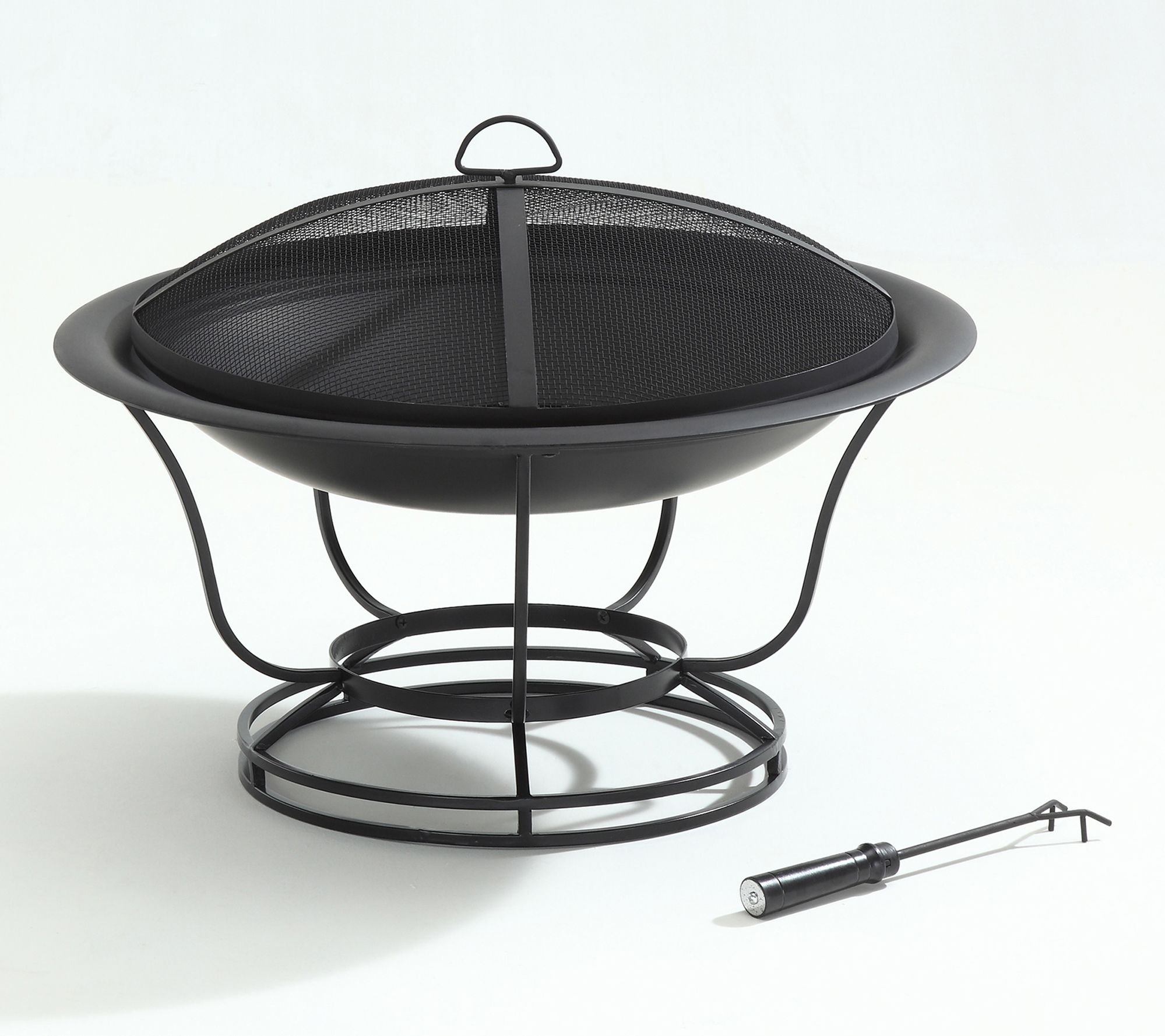 Crosley Buckner Outdoor Fire Pit Black - QVC.com