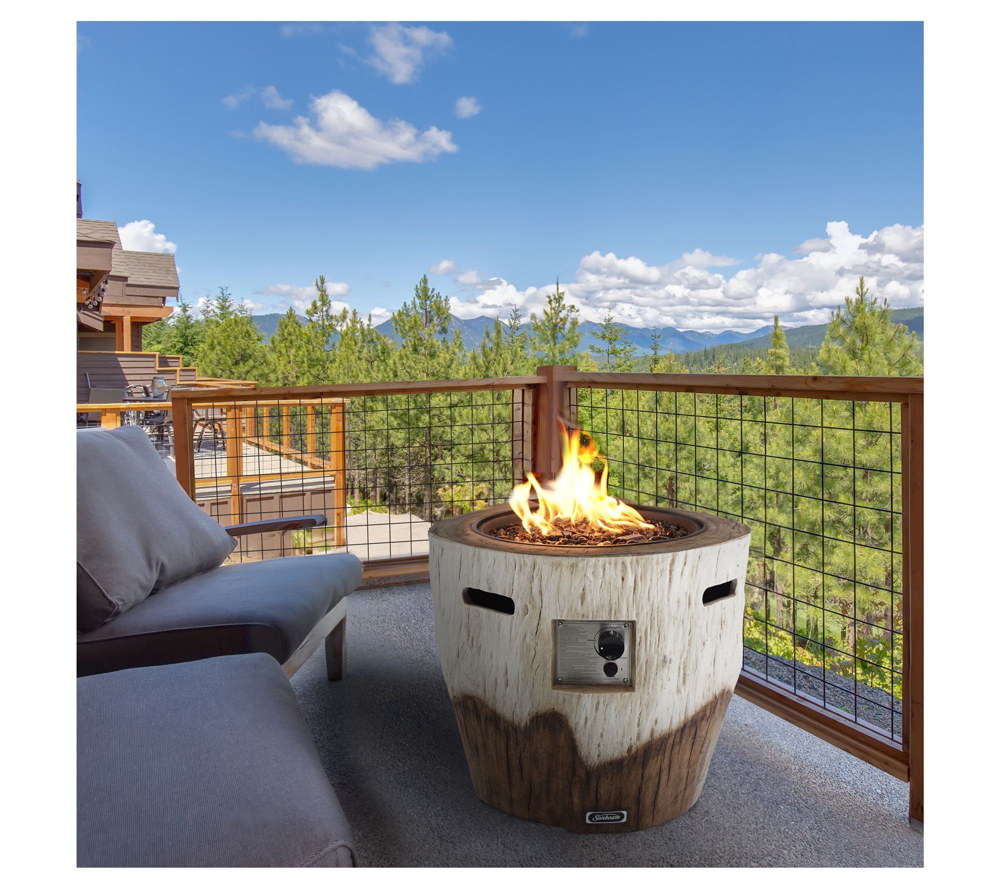 Alpine Thermoset Resin Fire Pit by Sunbeam - QVC.com