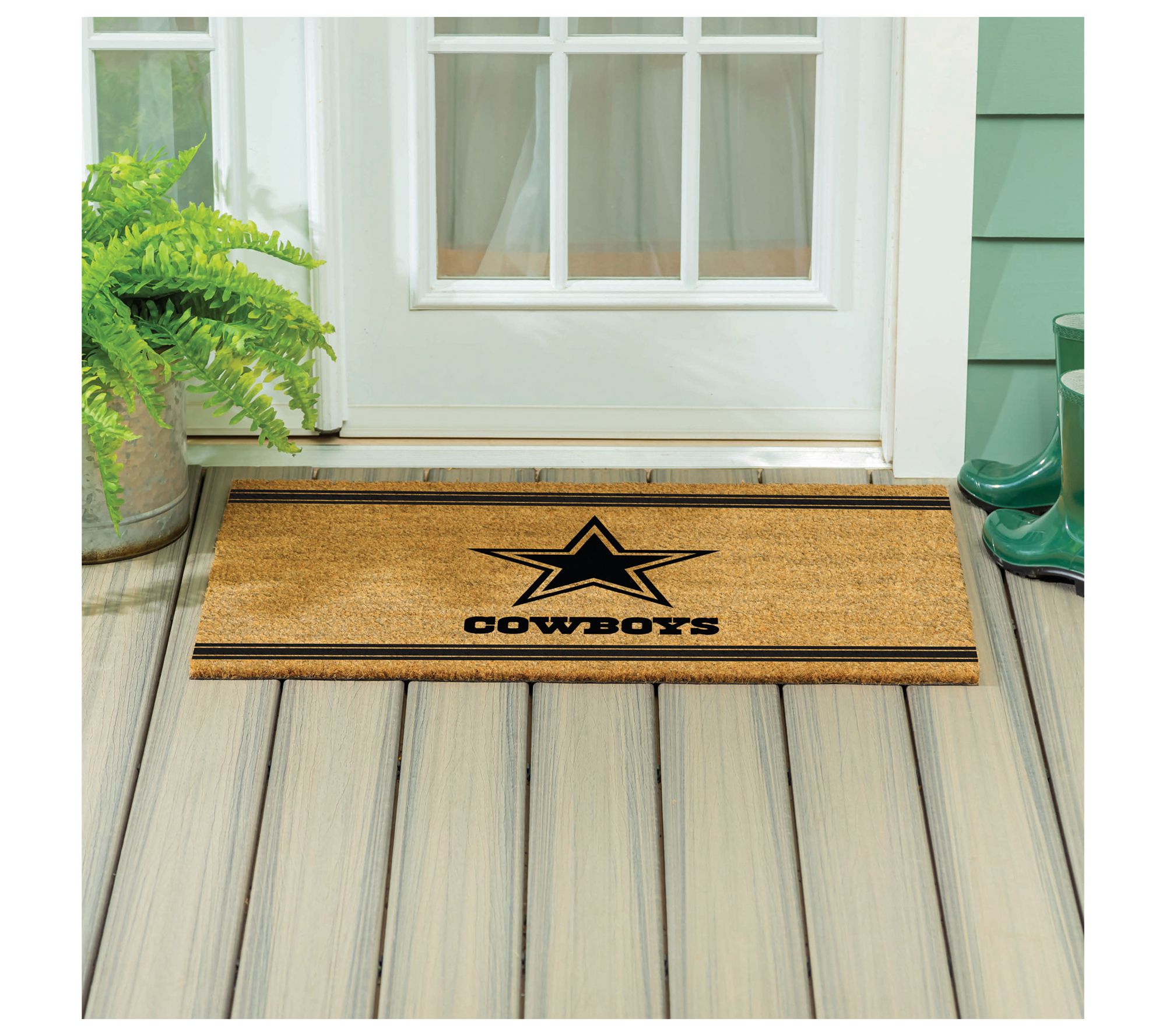 Evergreen 24"x36" NFL Team Logo Large Coir DoorMat - QVC.com