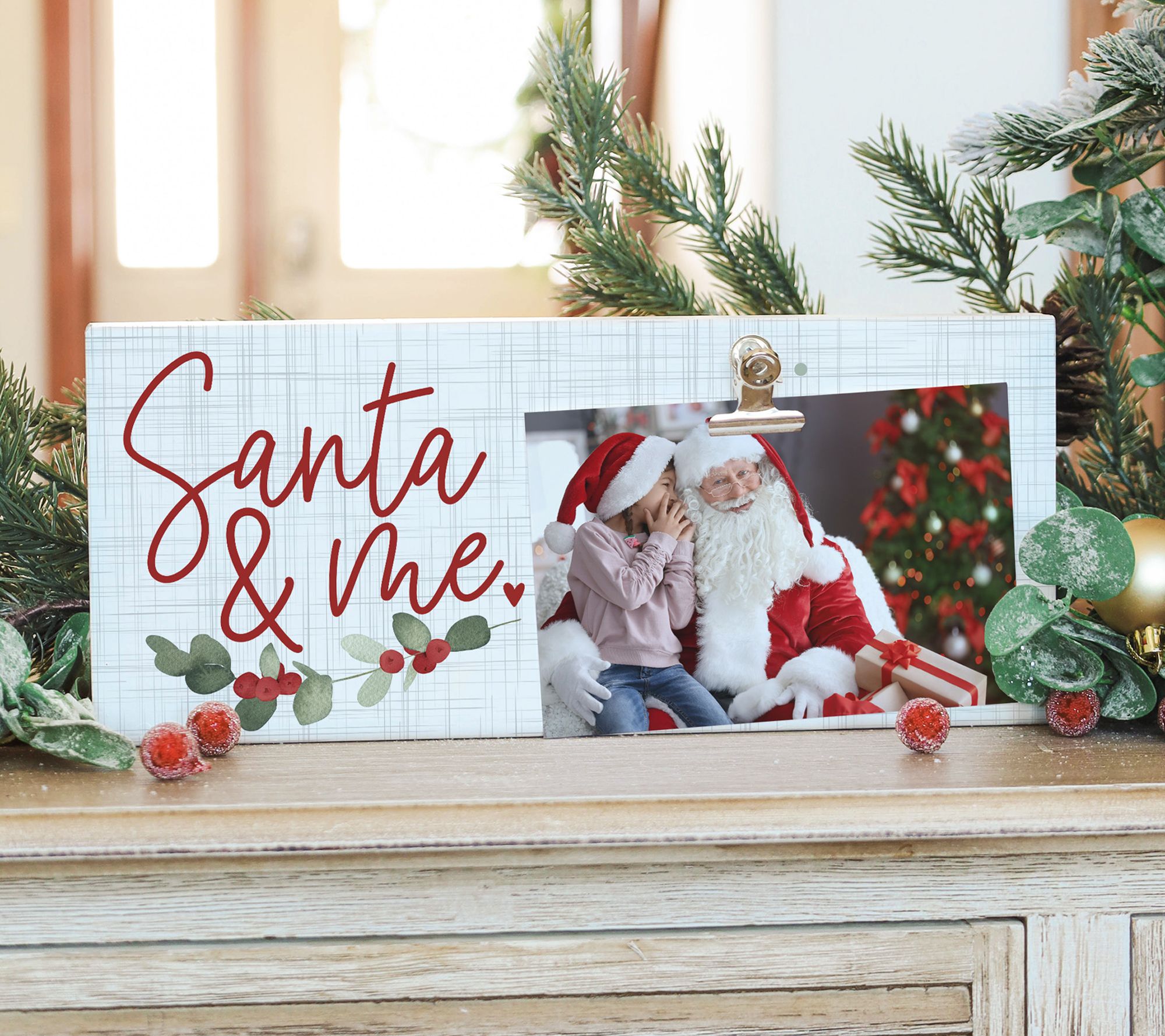 Sincere Surroundings 12" Santa & Me Picture Clip - QVC.com