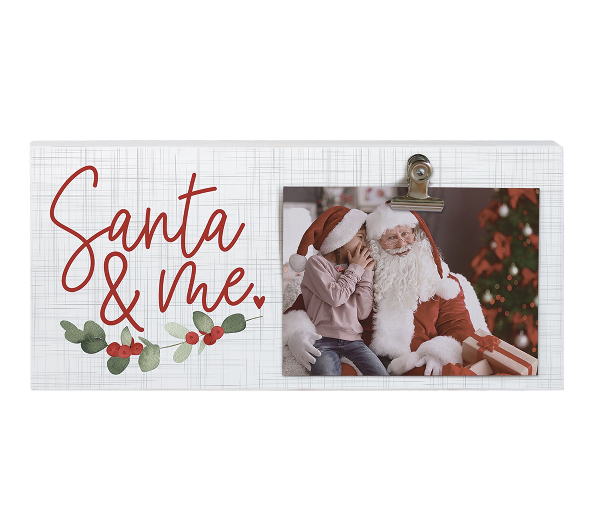 Sincere Surroundings 12" Santa & Me Picture Clip - QVC.com