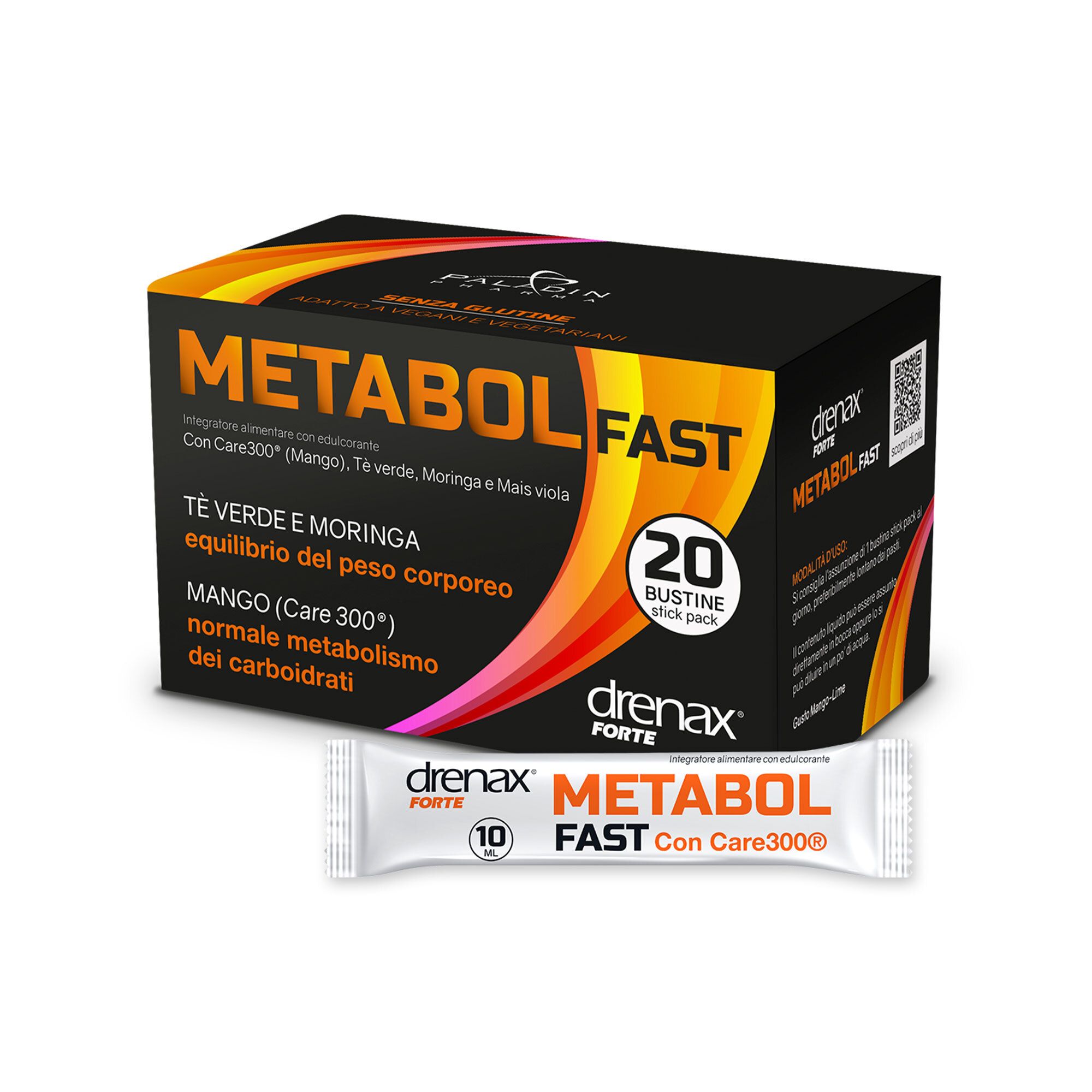Drenax Forte Metabol Fast integratore alimentare (20 stickpack) - QVC ...