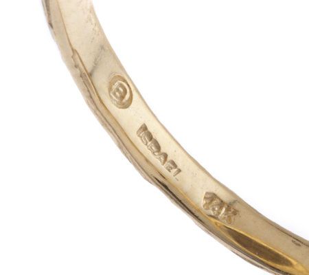 Adi Paz Organic Shape Gemstone Ring with Diamond Accents, 14K - QVC.com