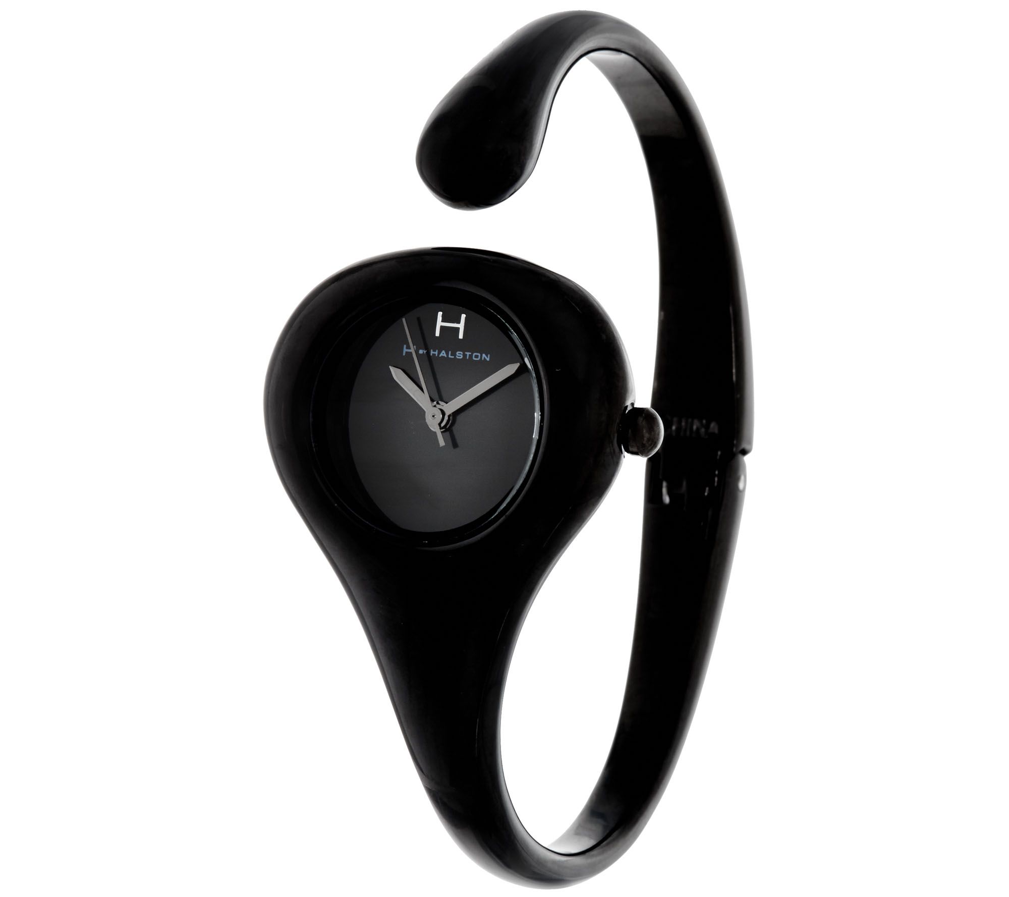H by Halston Sculpted Hinged Bangle Watch - QVC.com