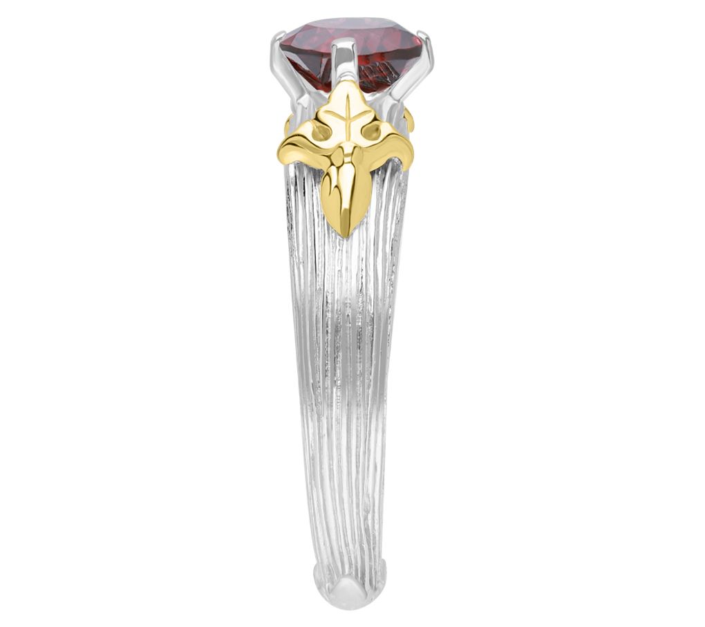 Ariva Sterling Silver & 18K Gold Gemstone Ring - QVC.com