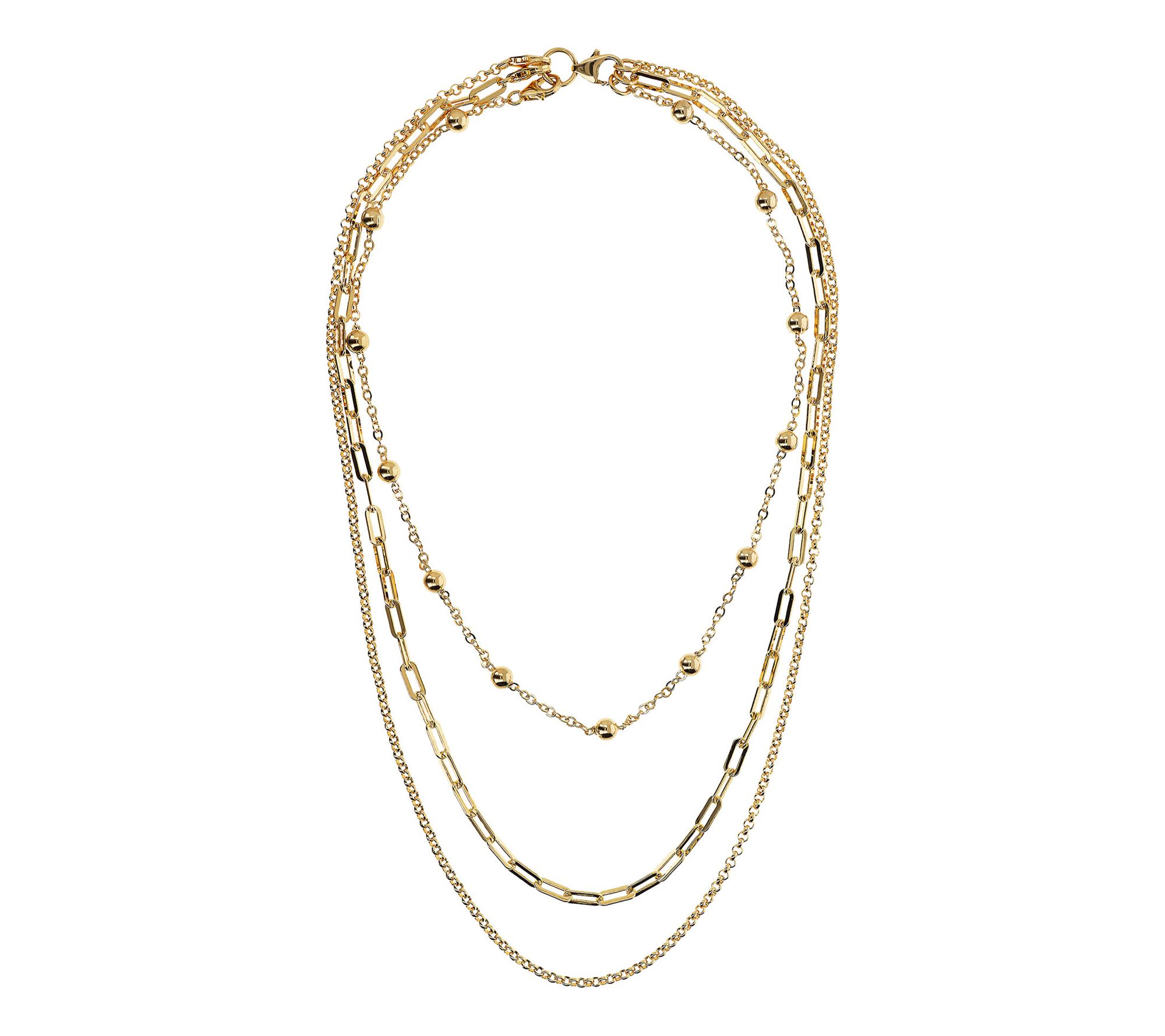 David Markstein Bronze Graduated Layered StrandNecklace - QVC.com