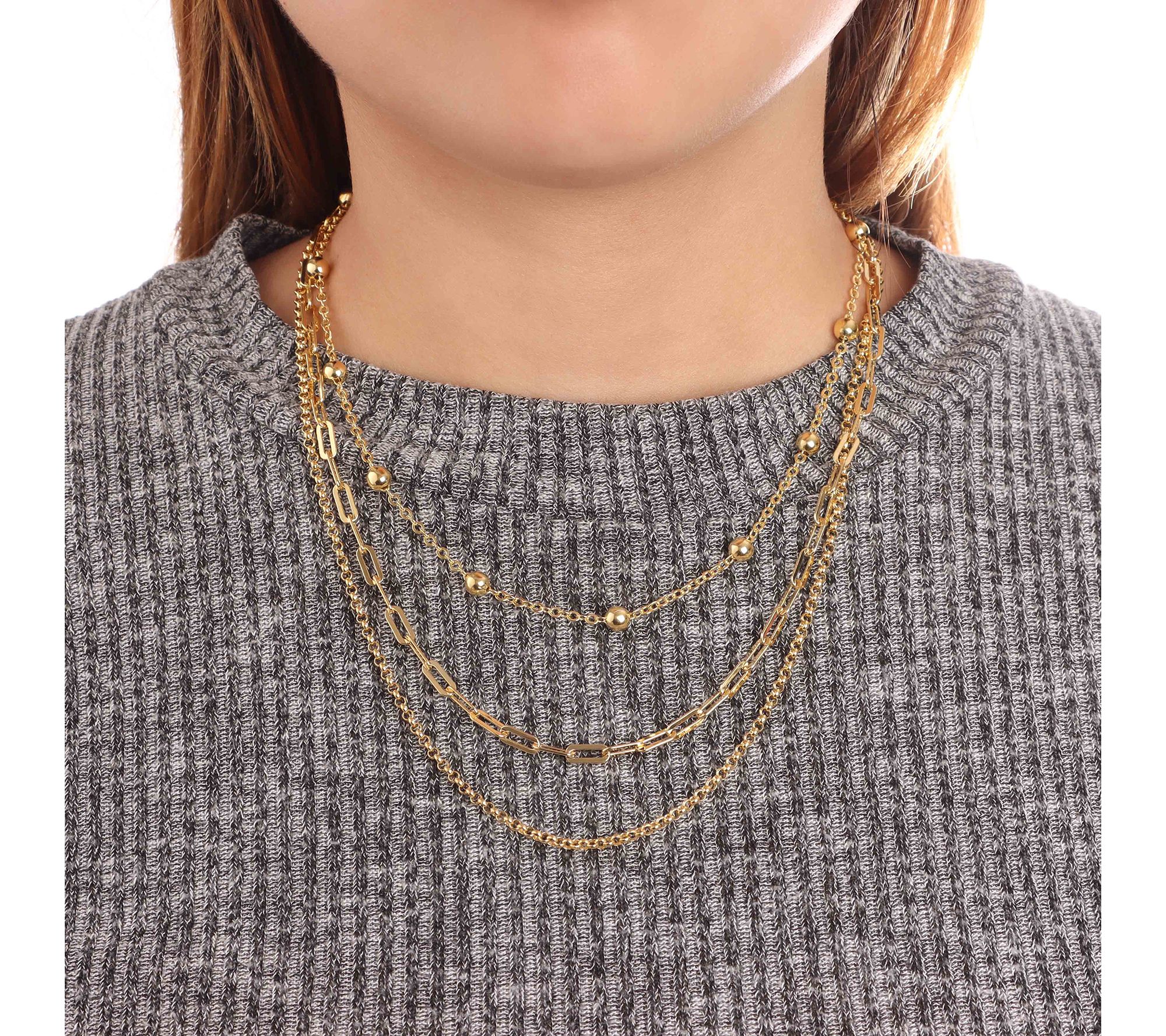 David Markstein Bronze Graduat ed Layered Stra nd Necklace - QVC.com
