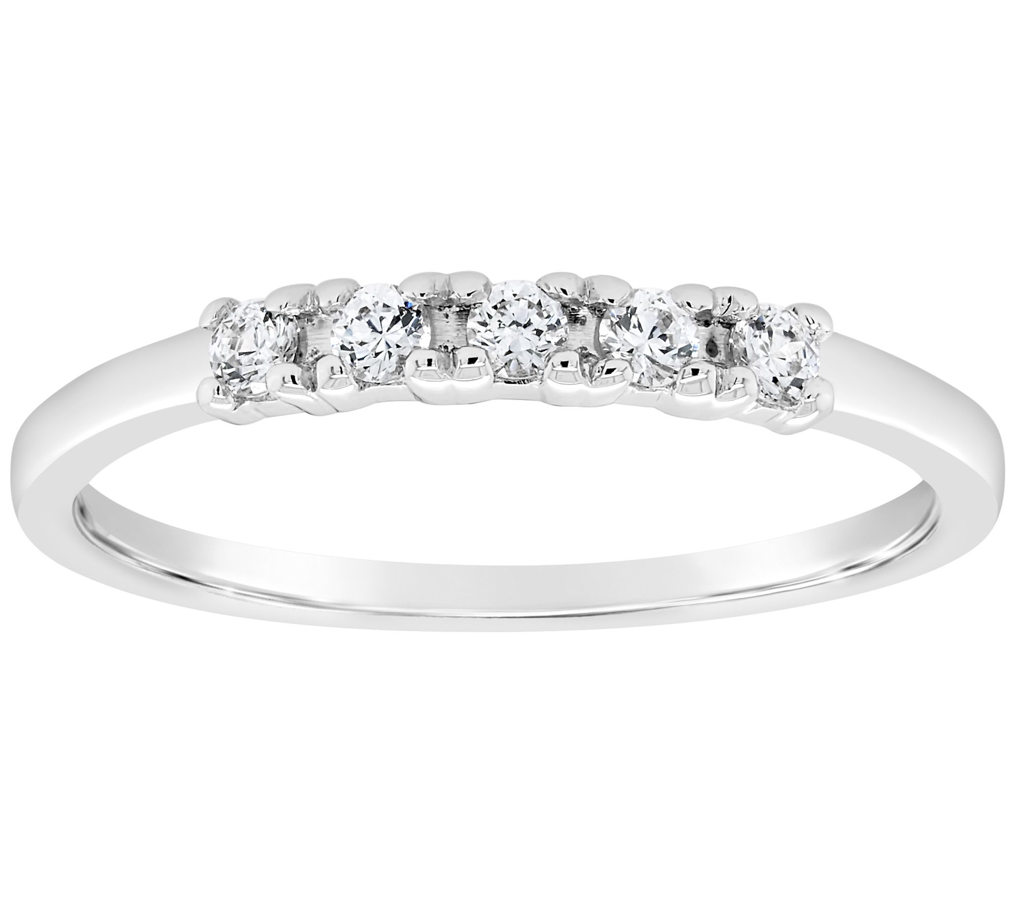 Affinity 1/6 cttw Diamond Band Ring, 14K Gold - QVC.com