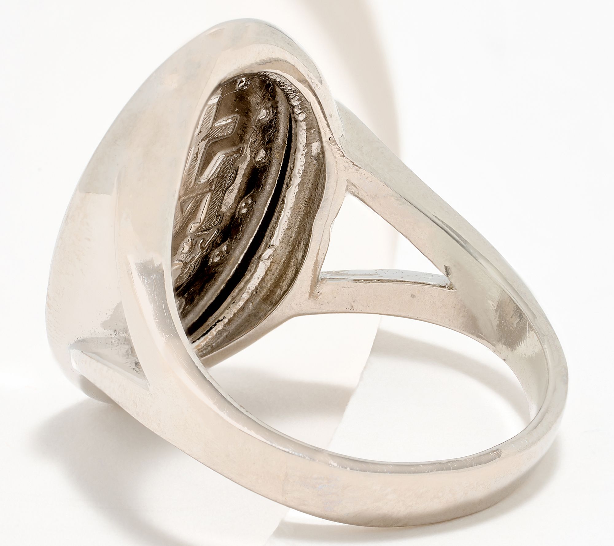 David Markstein Sterling Silver Miraculous Medal Ring - QVC.com